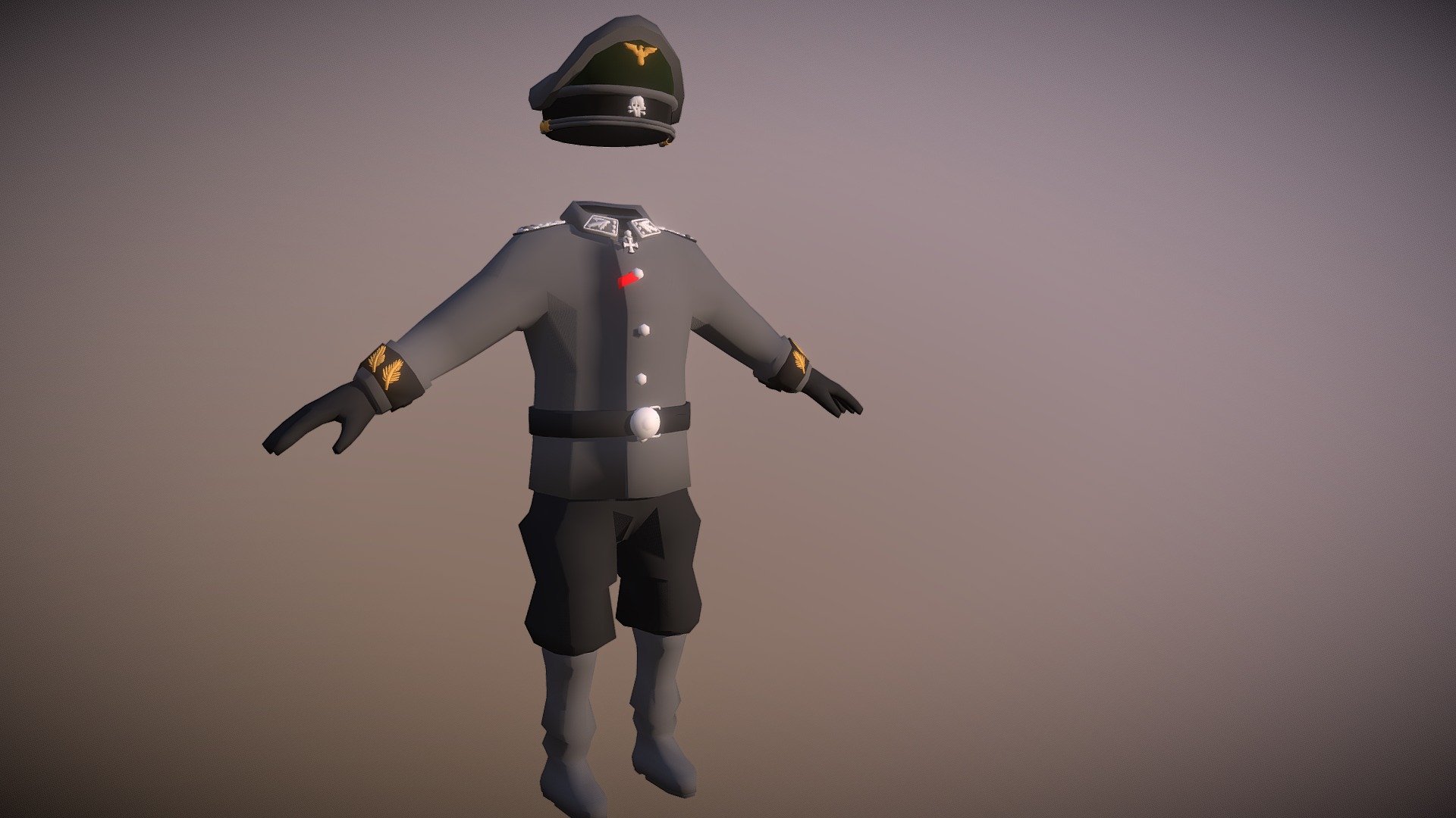 [GAME] Ss General zombie - 3D model by 3DLAND (Free LowPoly ...