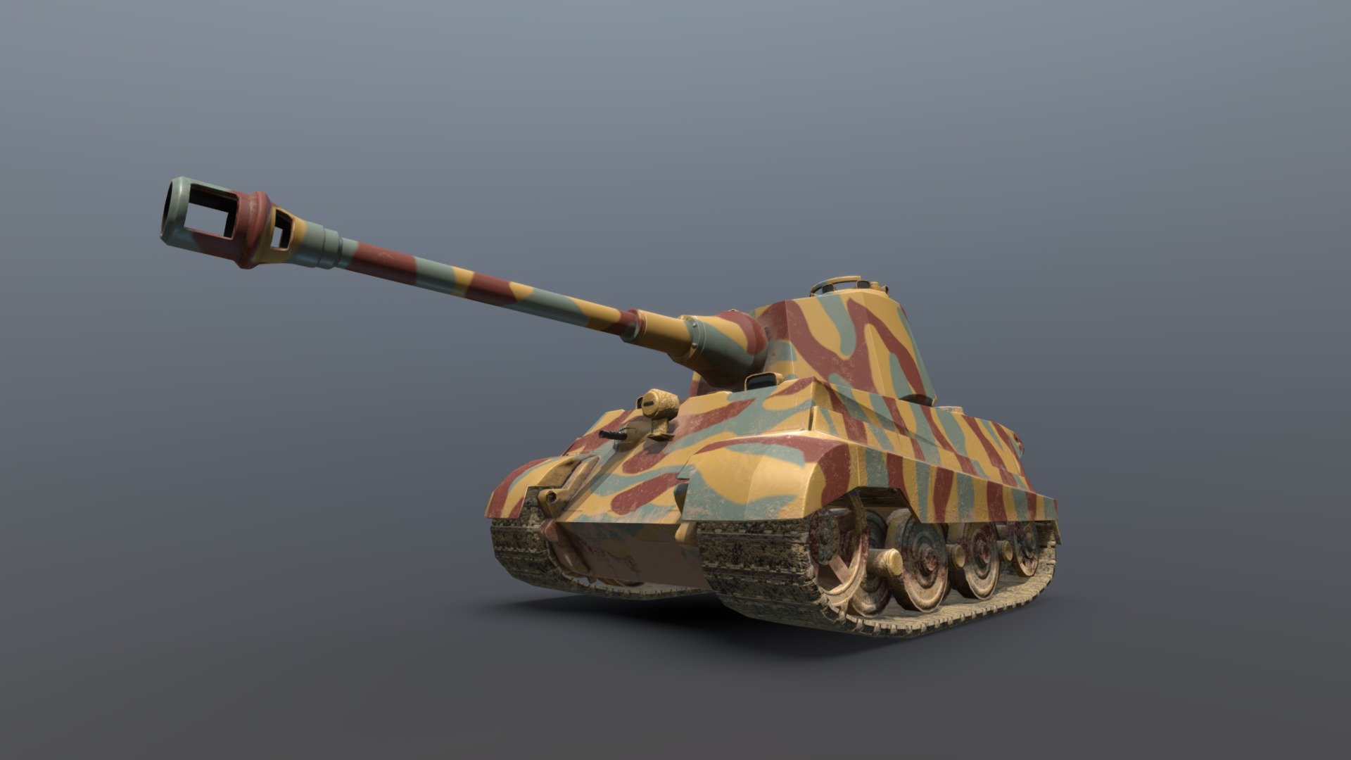 Stylized Tiger II - Download Free 3D model by Kai Xiang (@kirikom9000 ...