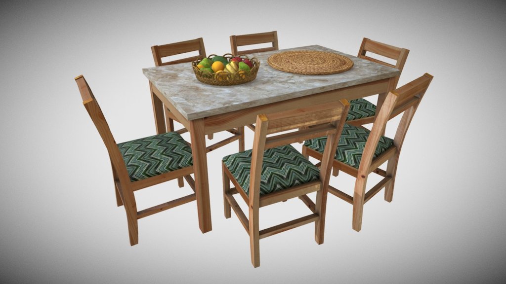 Simple Table Set - Download Free 3D model by Francesco Coldesina ...