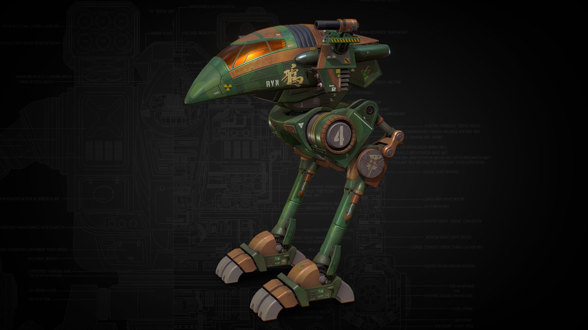 Raven (MechCommander) - House Liao - Buy Royalty Free 3D model by ...