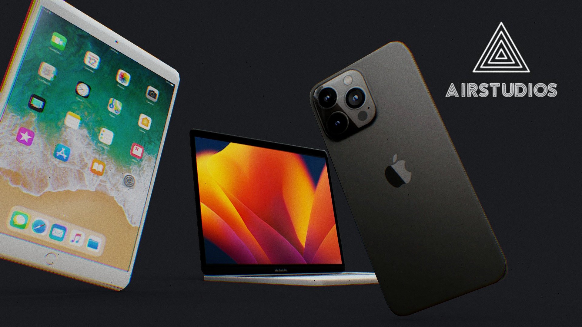 Low Poly Apple Products Iphone - Macbook - Ipad - Buy Royalty Free 3D ...