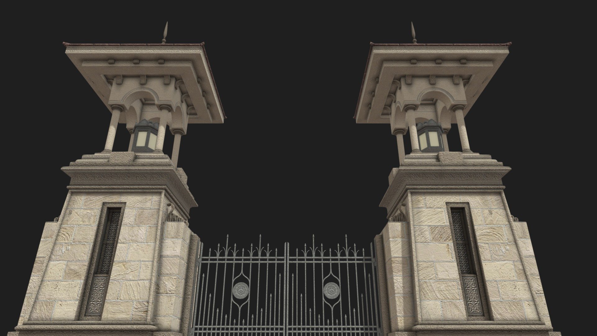 Main gate - Download Free 3D model by local.yany [2a52366] - Sketchfab