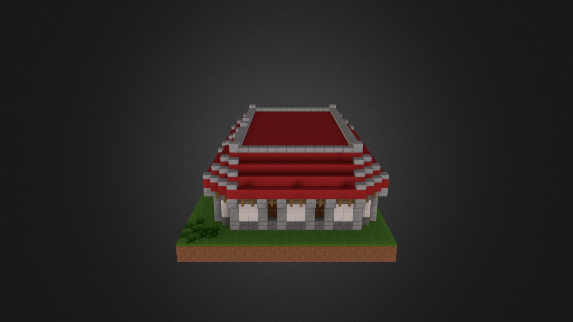 Pixelmon Town P1 - PokeCenter - 3D model by rvolution [2a52954] - Sketchfab