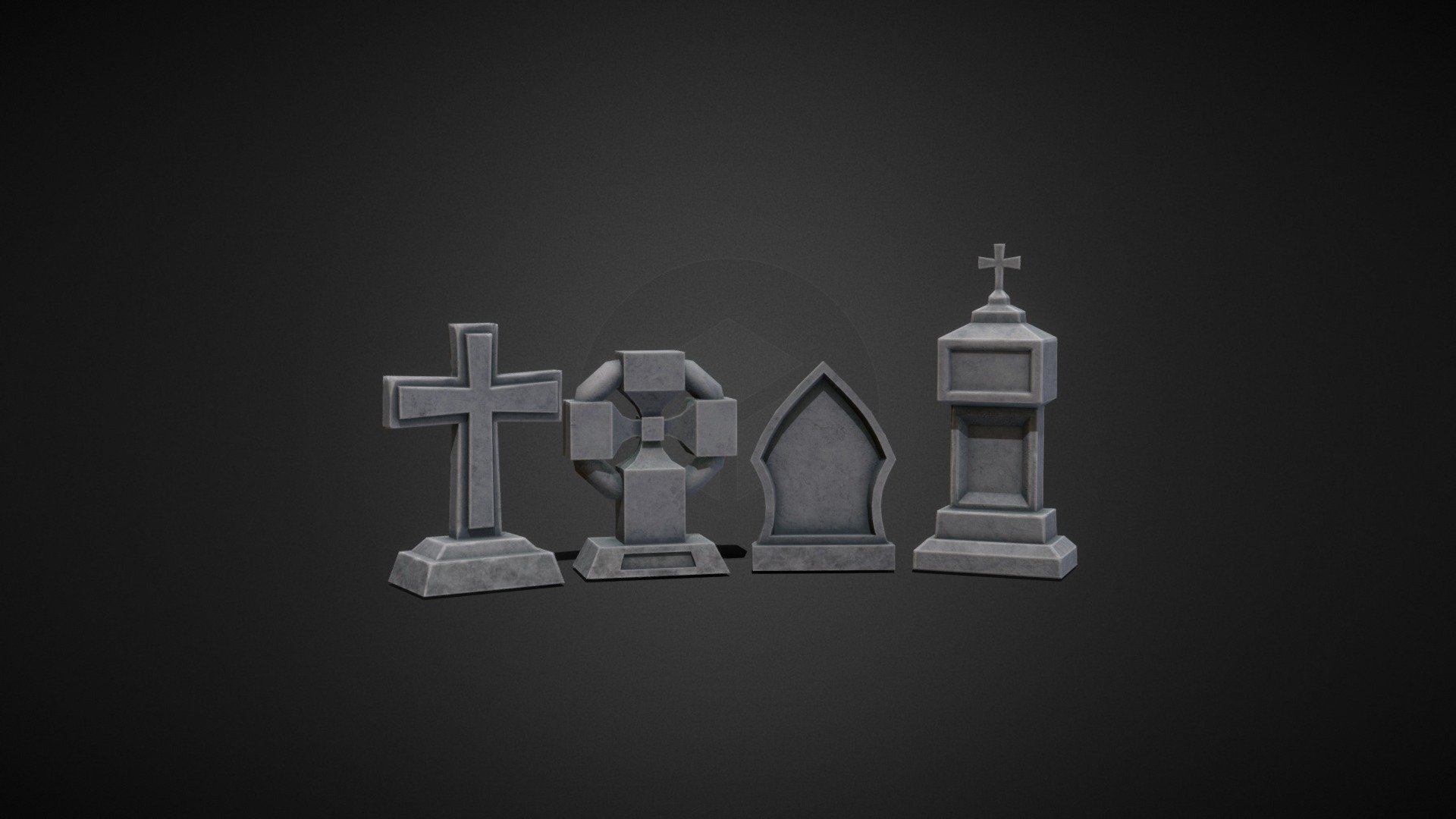 Gravestones - Download Free 3D model by Reydara [2a5432b] - Sketchfab