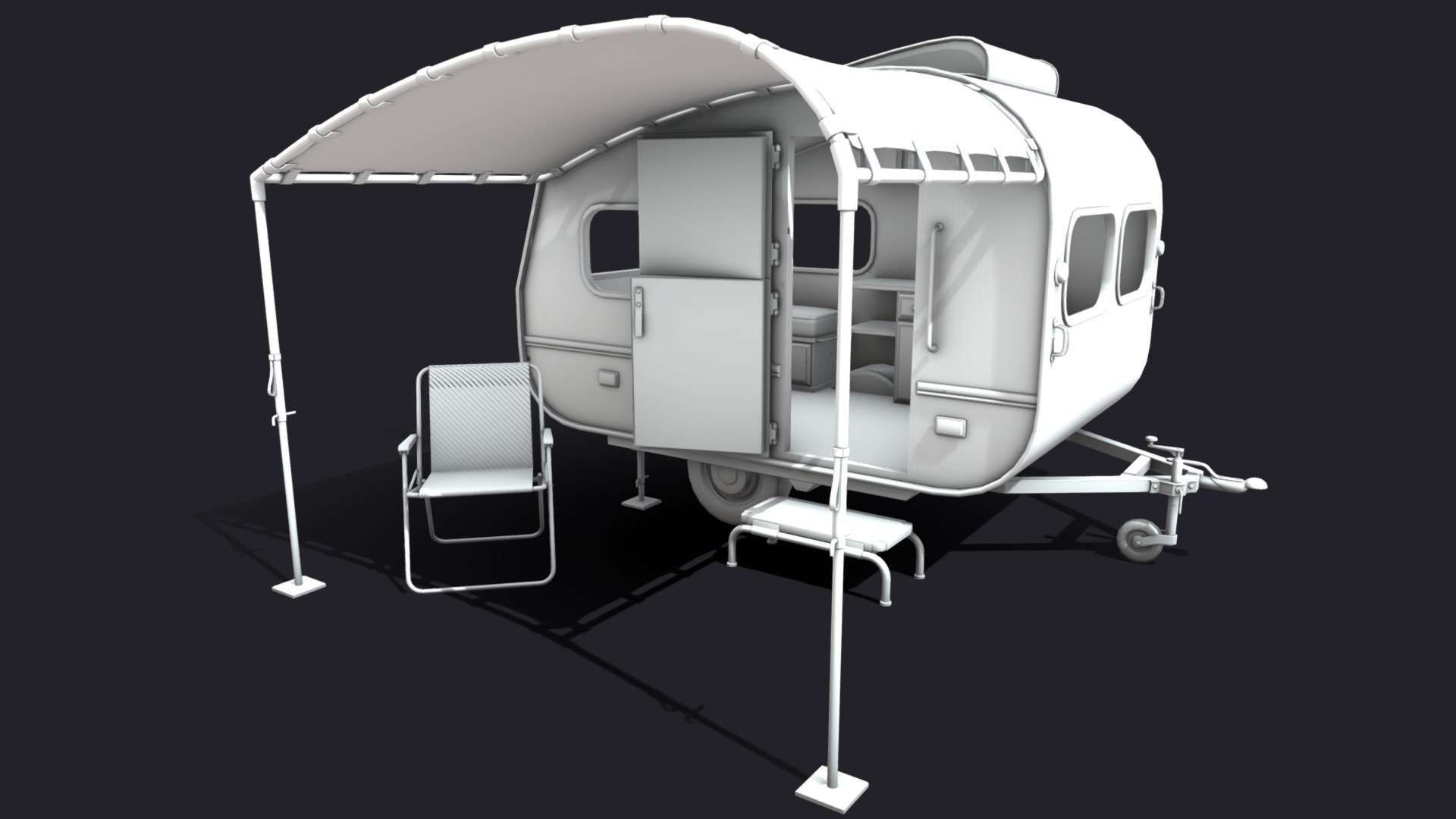 Camper Trailer - 3D model by M. Sallee (@msallee) [2a55f7d] - Sketchfab