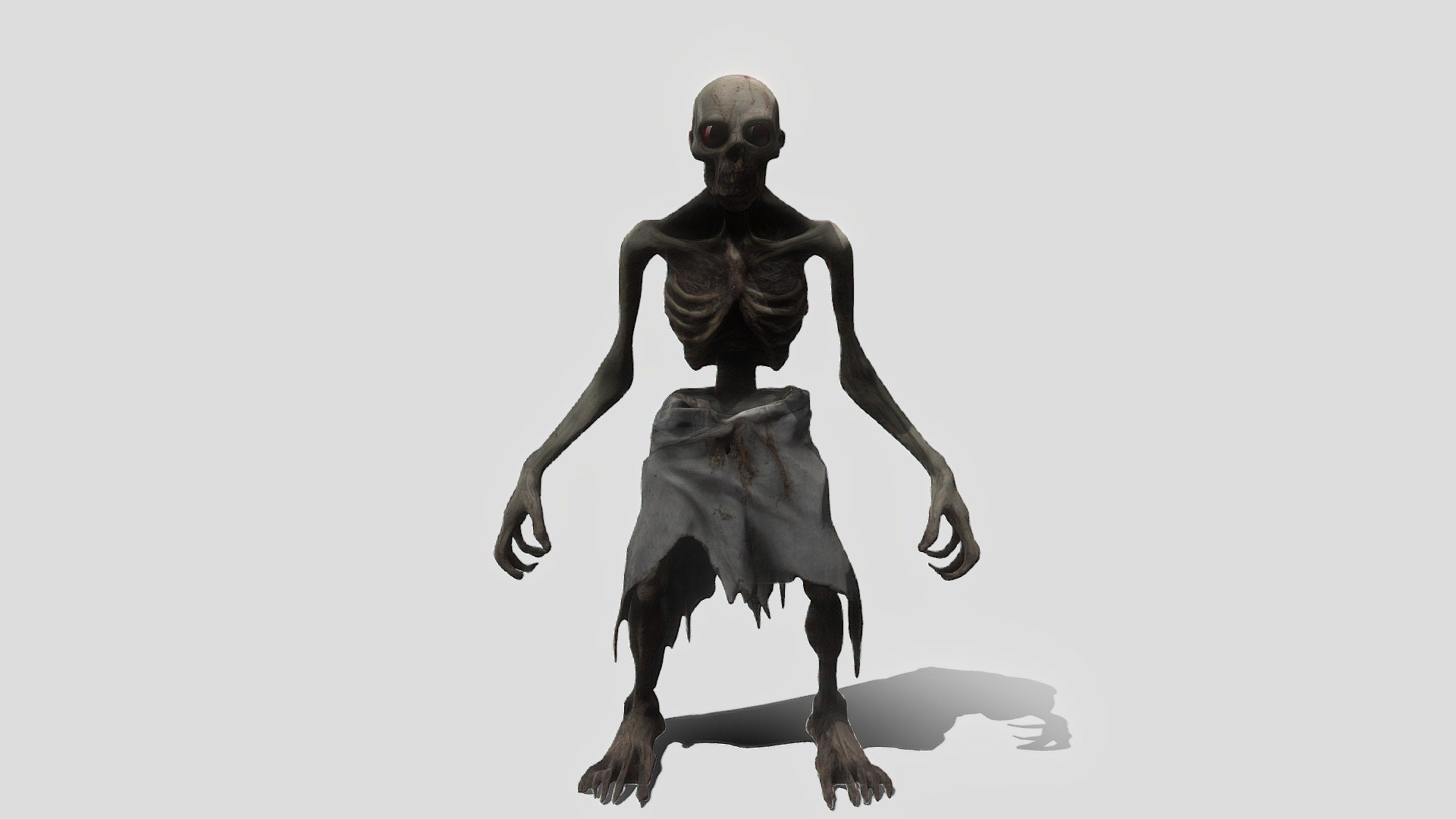 Skeletal Zombie 01 - Buy Royalty Free 3D model by GAMEBR0VIP [2a569e0 ...