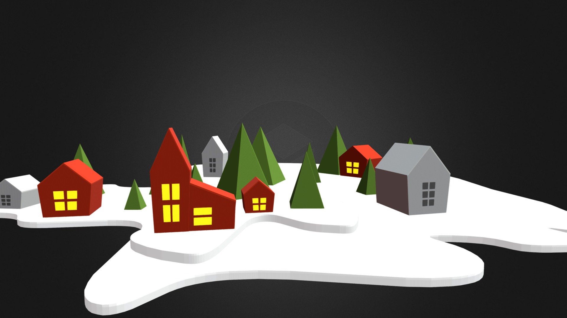 Christmas Low Poly Village - 3D model by bianca.glaser.design [2a5ccf4 ...
