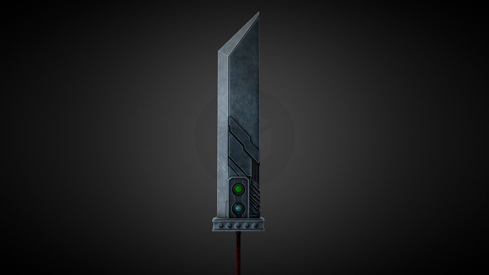 Cloud's Buster Sword - Low Poly - 3D model by samharries3d [2a5d4a4 ...