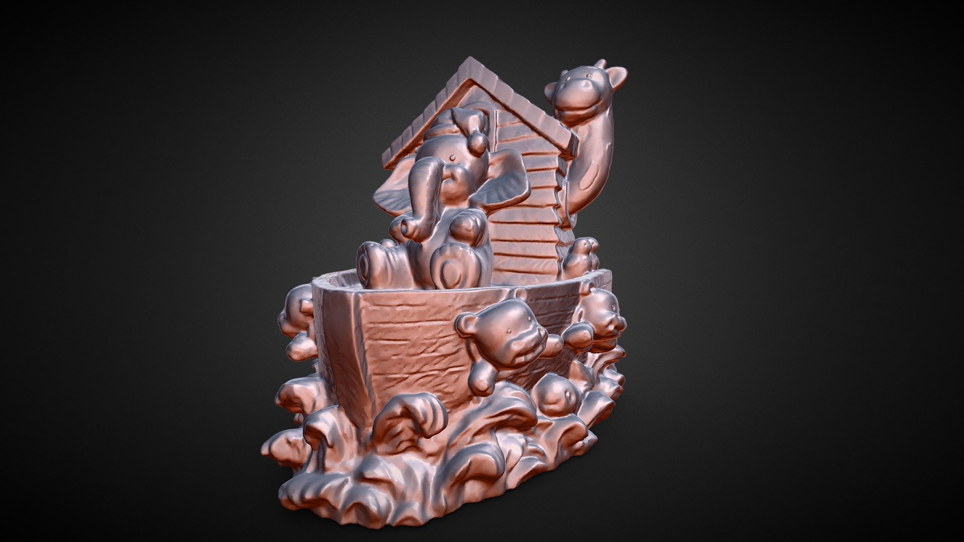 Noahs Ark Bookends 2 - Buy Royalty Free 3D model by Stephane ...