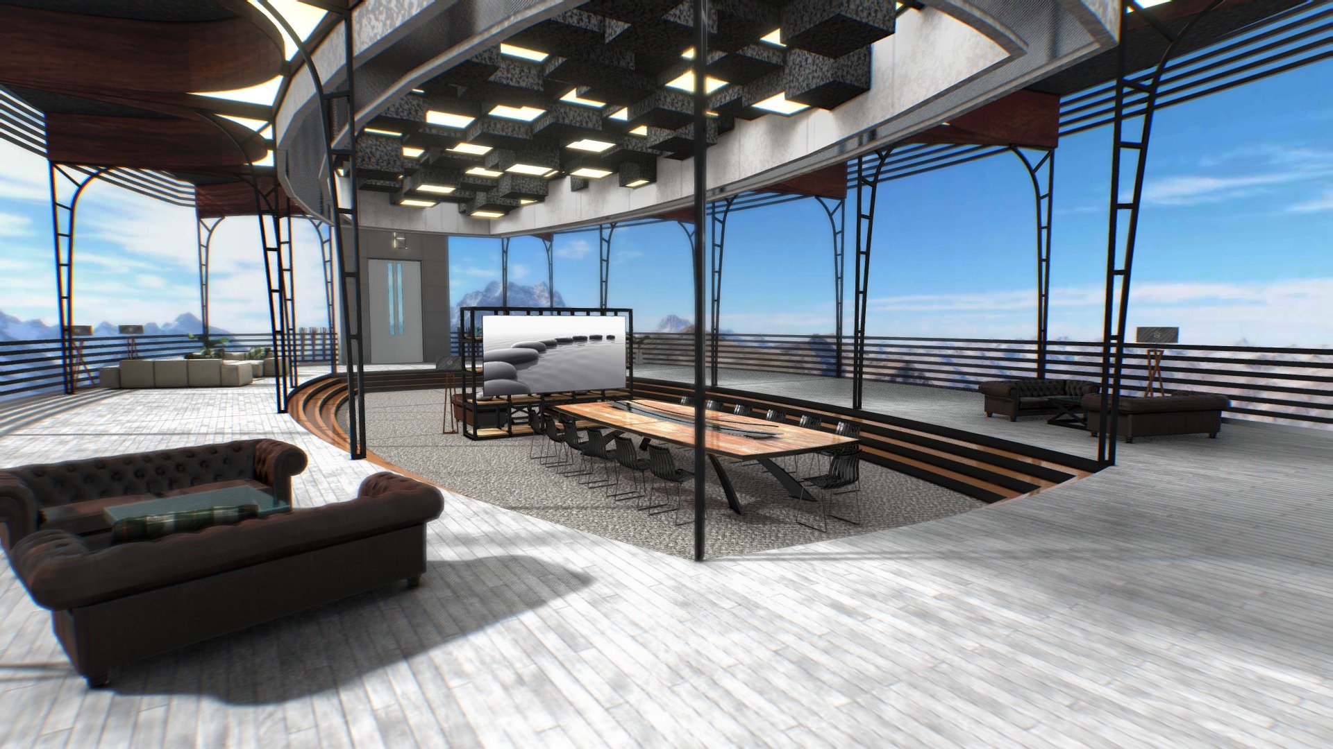 Meta Verse Space Mountain View V2 - Buy Royalty Free 3D model by VRA (@architect47) [2a5f427 ...