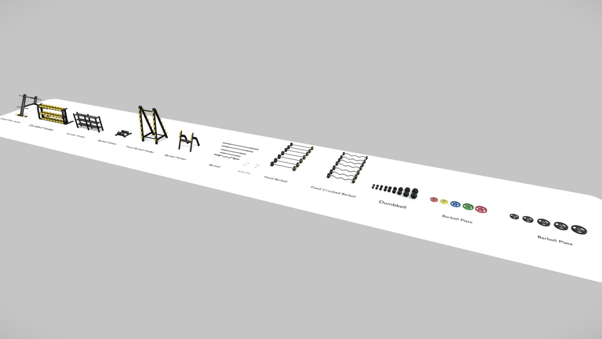 Gym Equipment Pack - AAA - GameReady - Buy Royalty Free 3D model by ...