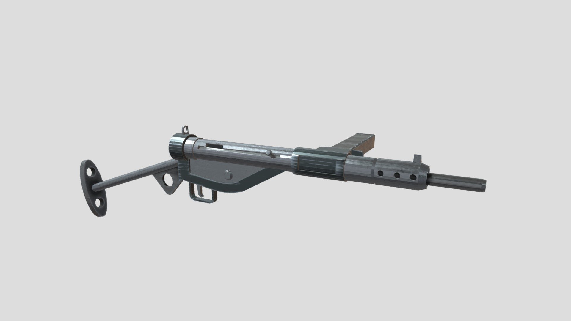 Sten Submachine Gun (British WW2) - 3D model by CannonMonkey [2a60551 ...