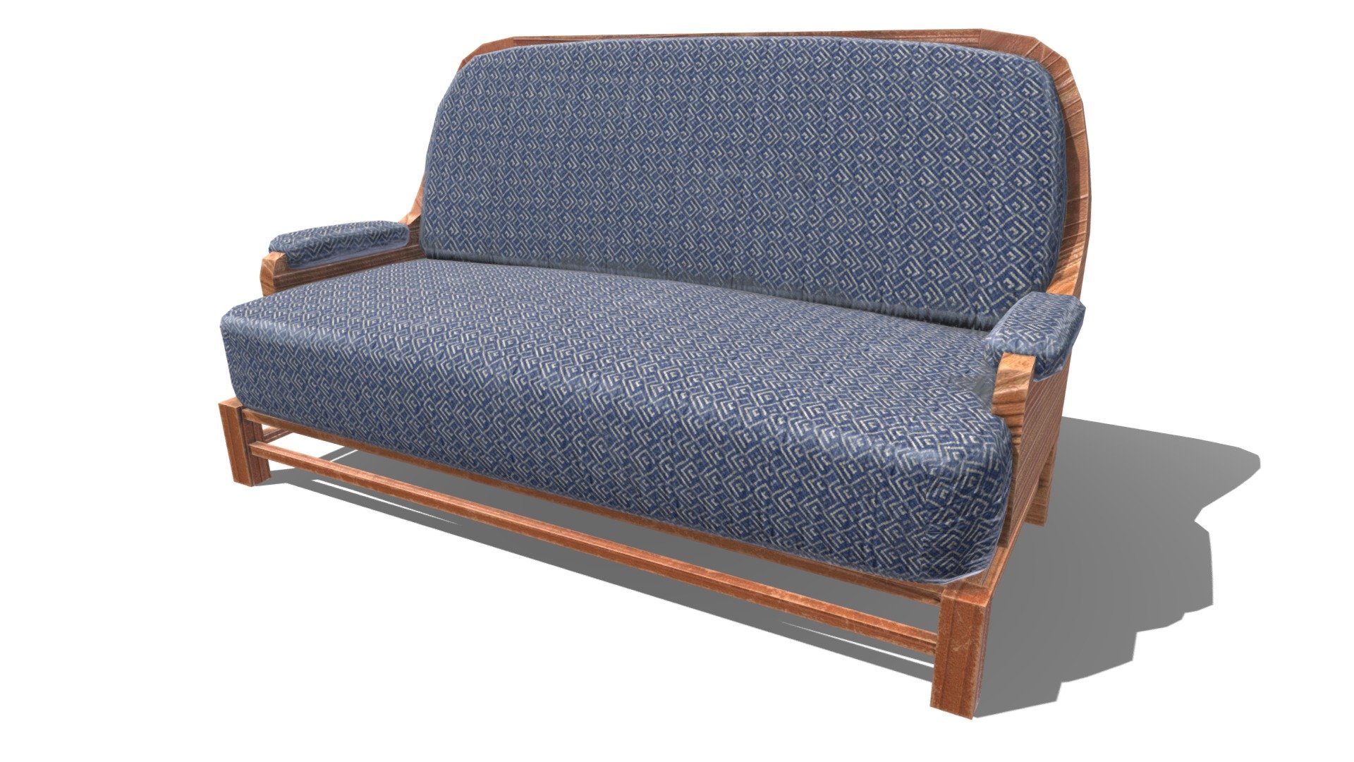 Simple Wooden Couch / Sofa - Buy Royalty Free 3D model by Studio Lab ...