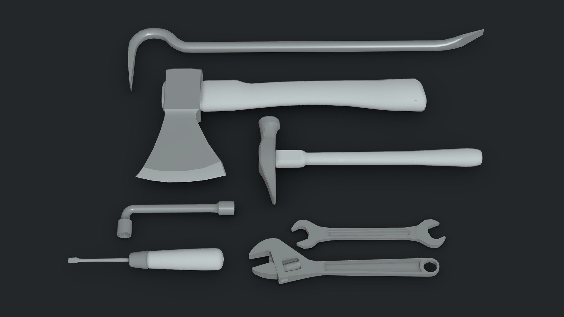 FMB_Tools Set_001 - Download Free 3D model by FreeMeshBase [2a64016 ...