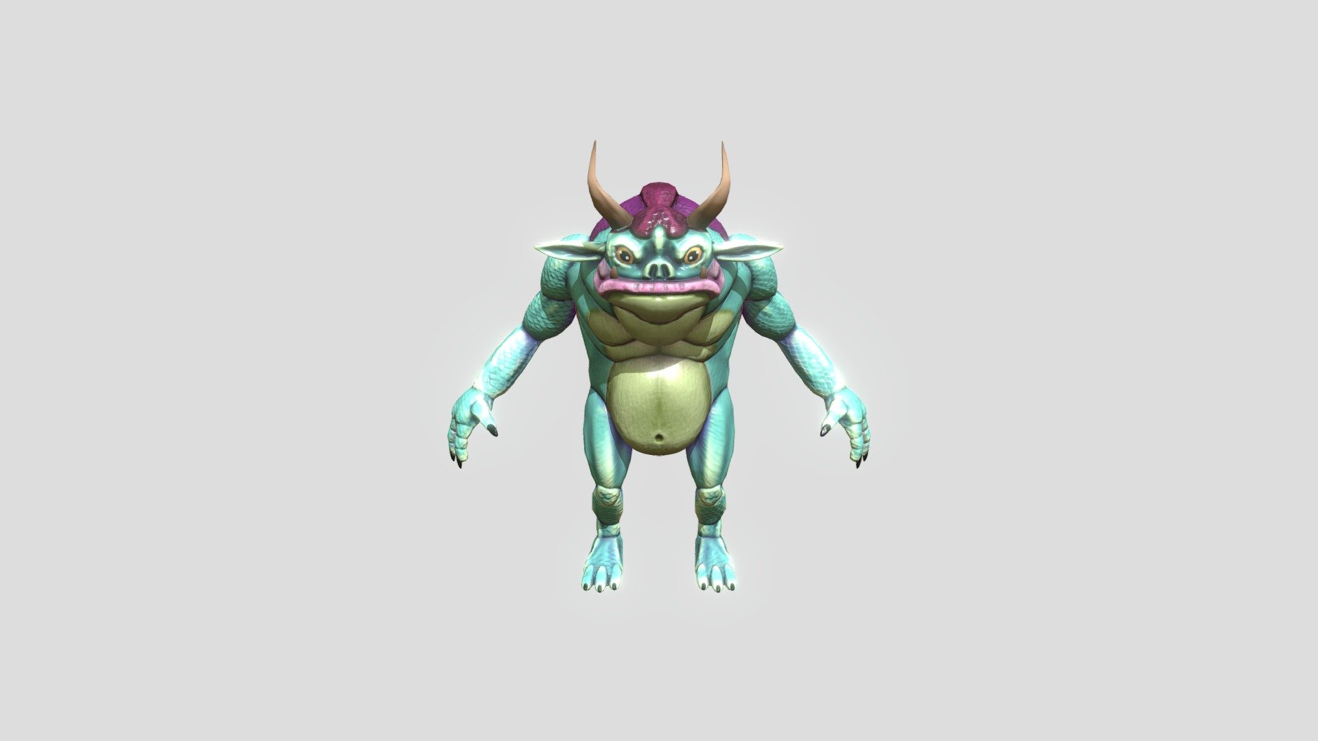 Troll (blue-green) - 3D model by mireia.ingerto [2a6512e] - Sketchfab