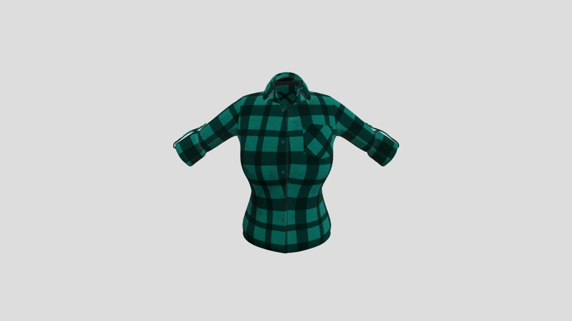 Button Up Shirt Practice - Download Free 3D model by Allen "AJ" Shipman ...