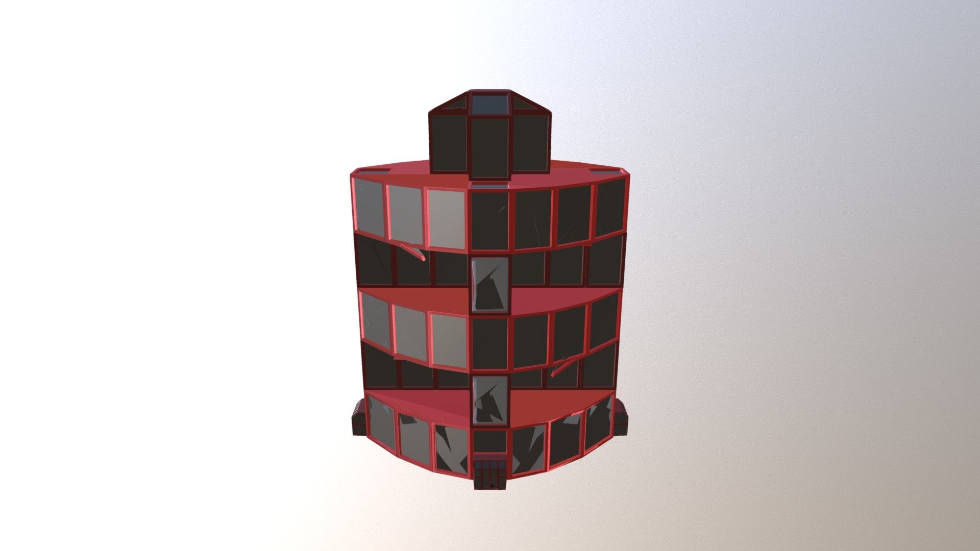 Round Red Tower - 3D model by Prof Tanner (@rwt07a) [2a68b59] - Sketchfab