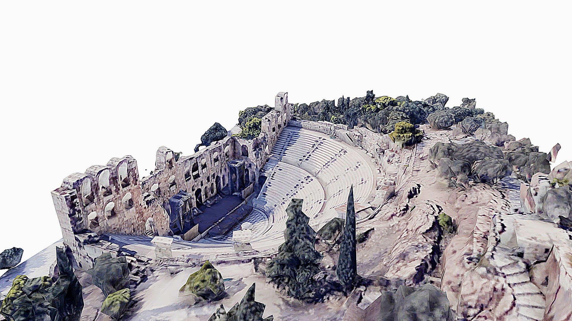 Odeon of Herodes Atticus,theater,roman,scan,map - 3D model by SENSIET ...