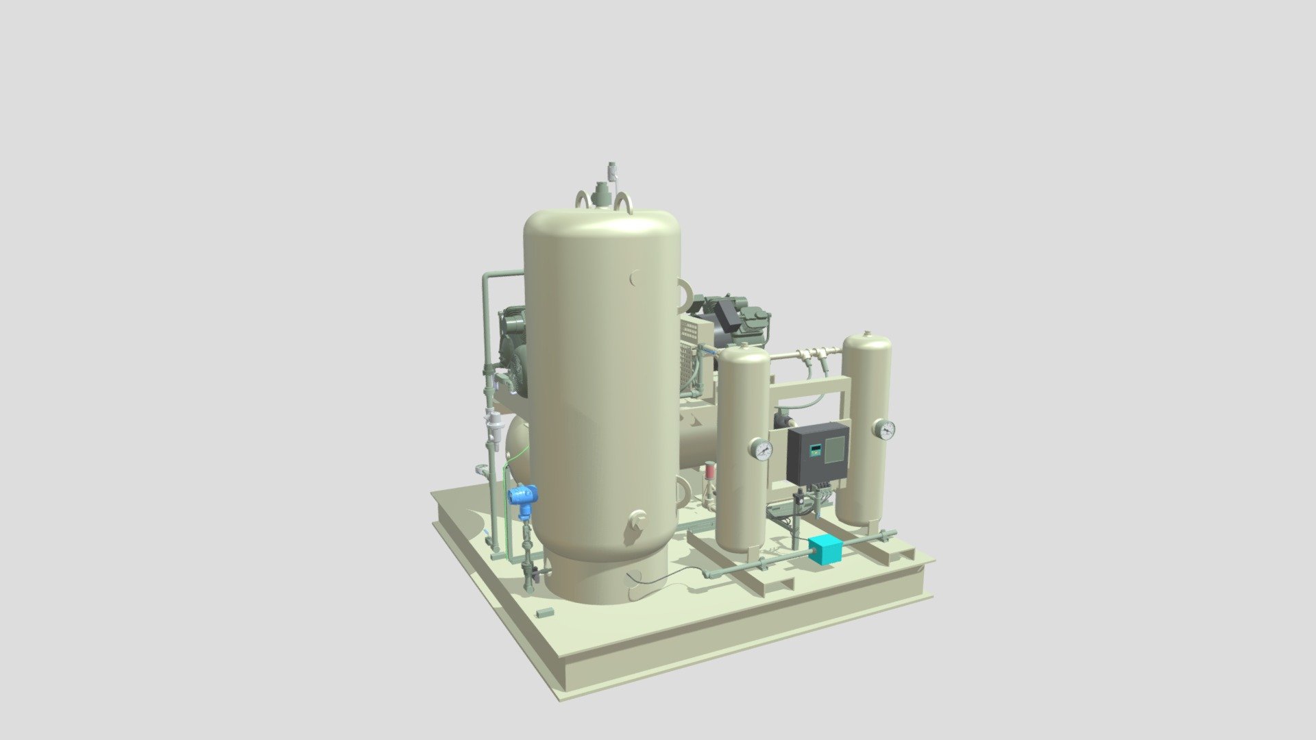 air compressor - 3D model by wellsitelms [2a6ac47] - Sketchfab