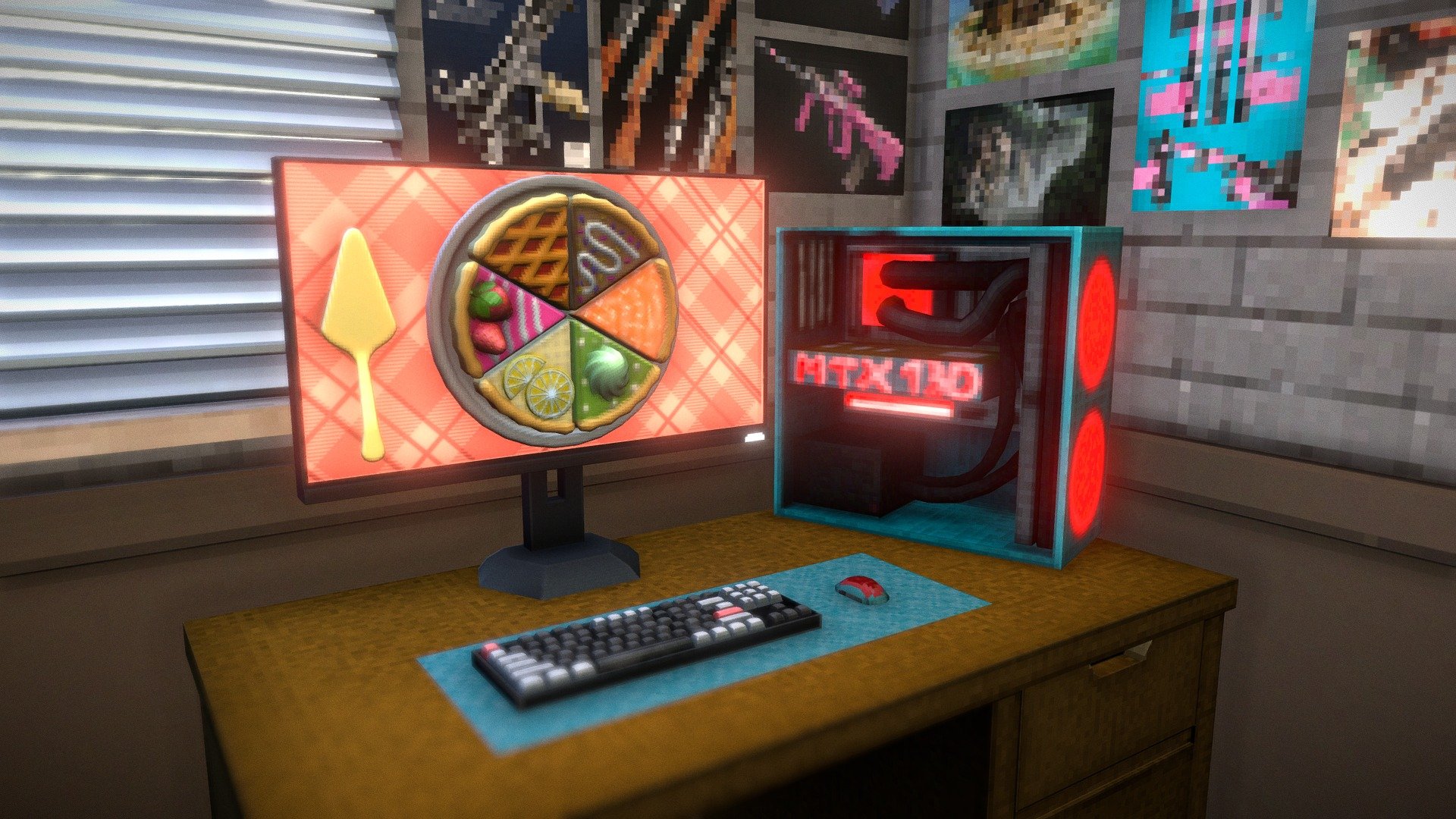 PC Setup - 3D model by Petru Grati (@petru5) [2a6d86d] - Sketchfab