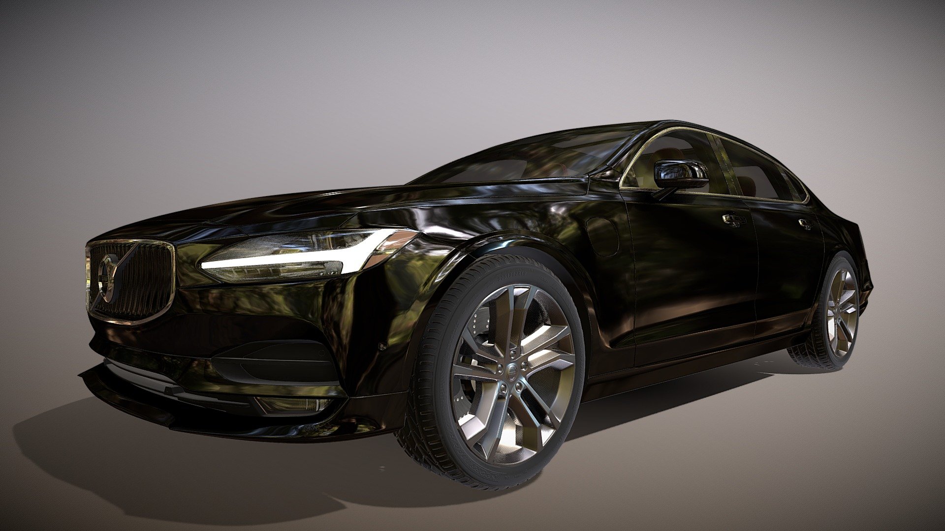 Volvo S90 - Buy Royalty Free 3D model by CGDELUXE [2a718fe] - Sketchfab ...