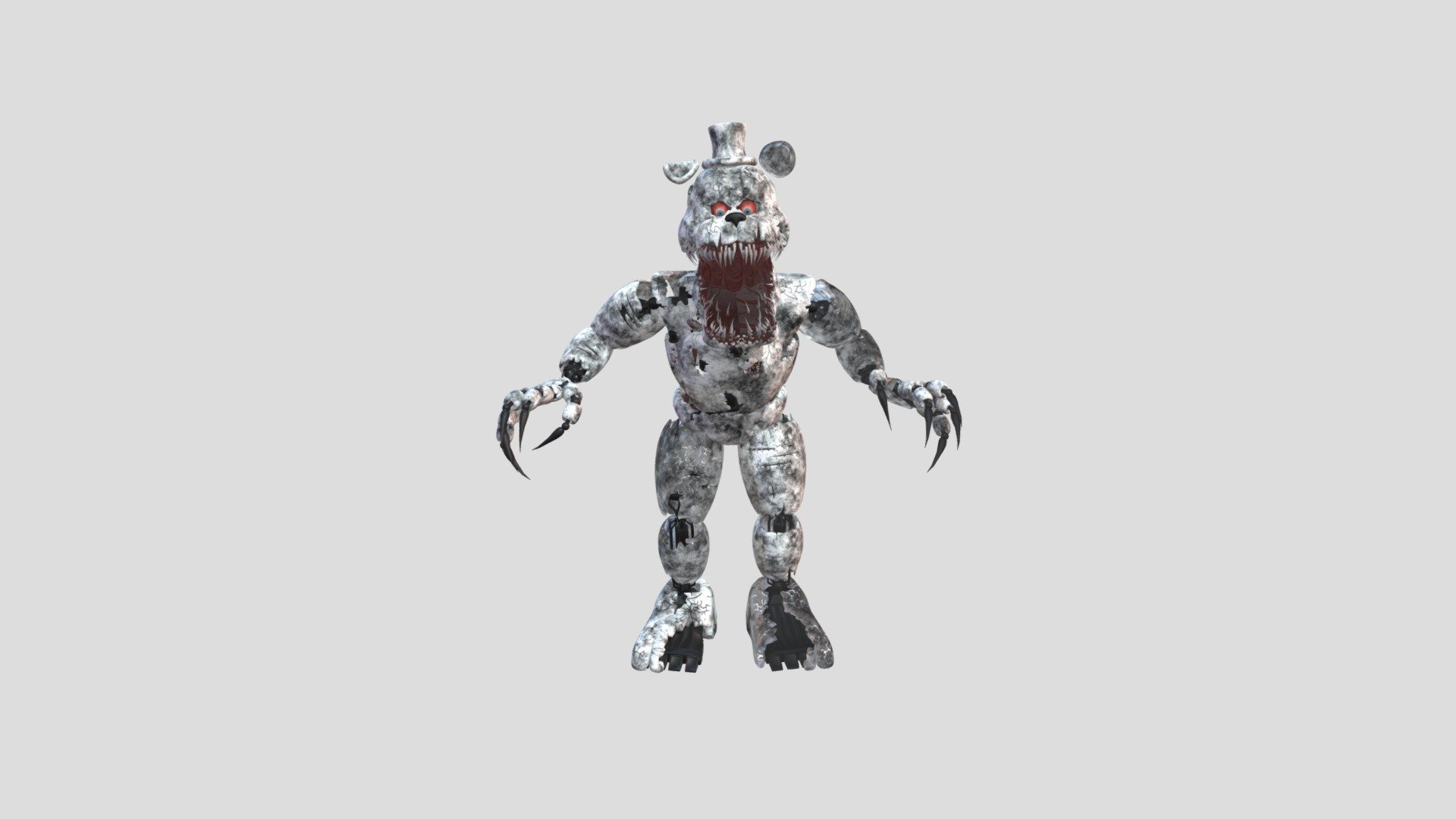 Exaggerated_ Nightmare_ Freddy_v2 - Download Free 3D model by ...