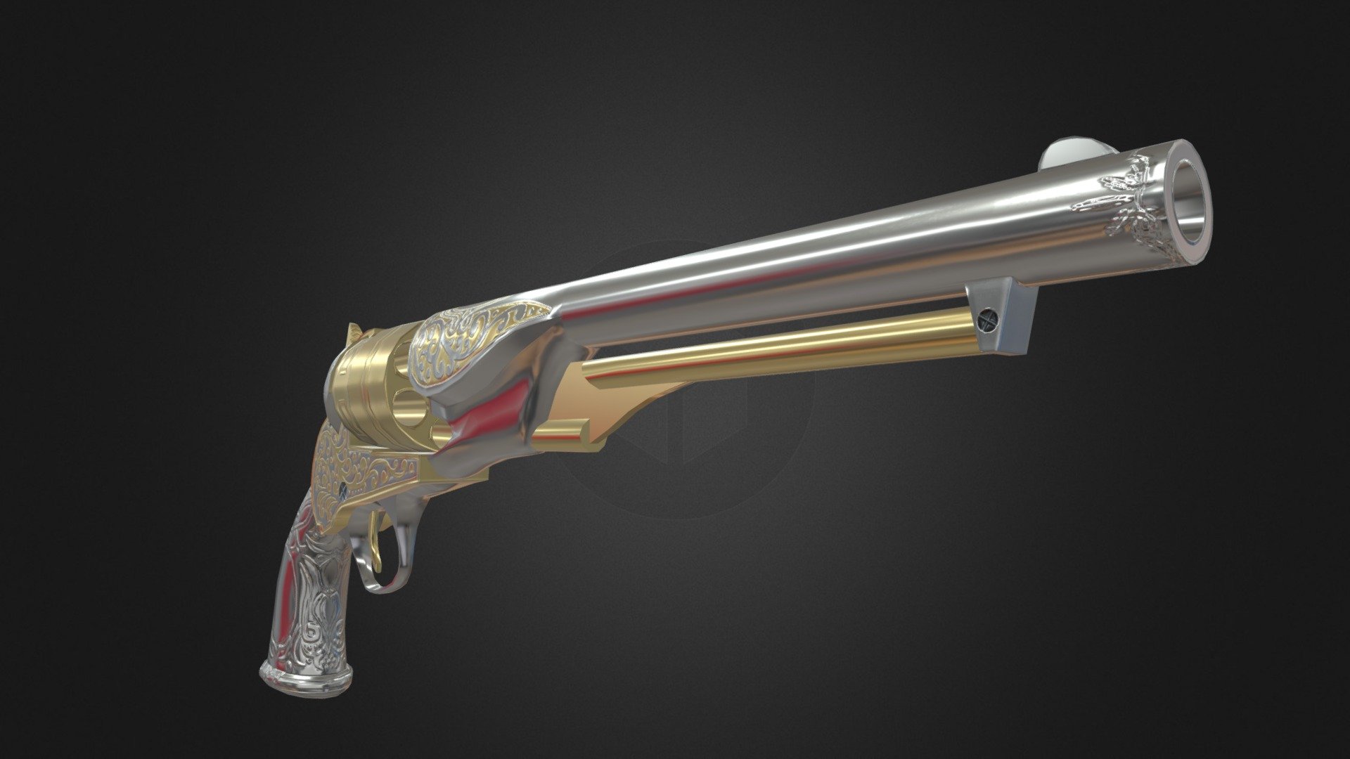 Vintage Pistol - 3D model by LibraHades [2a71dfa] - Sketchfab