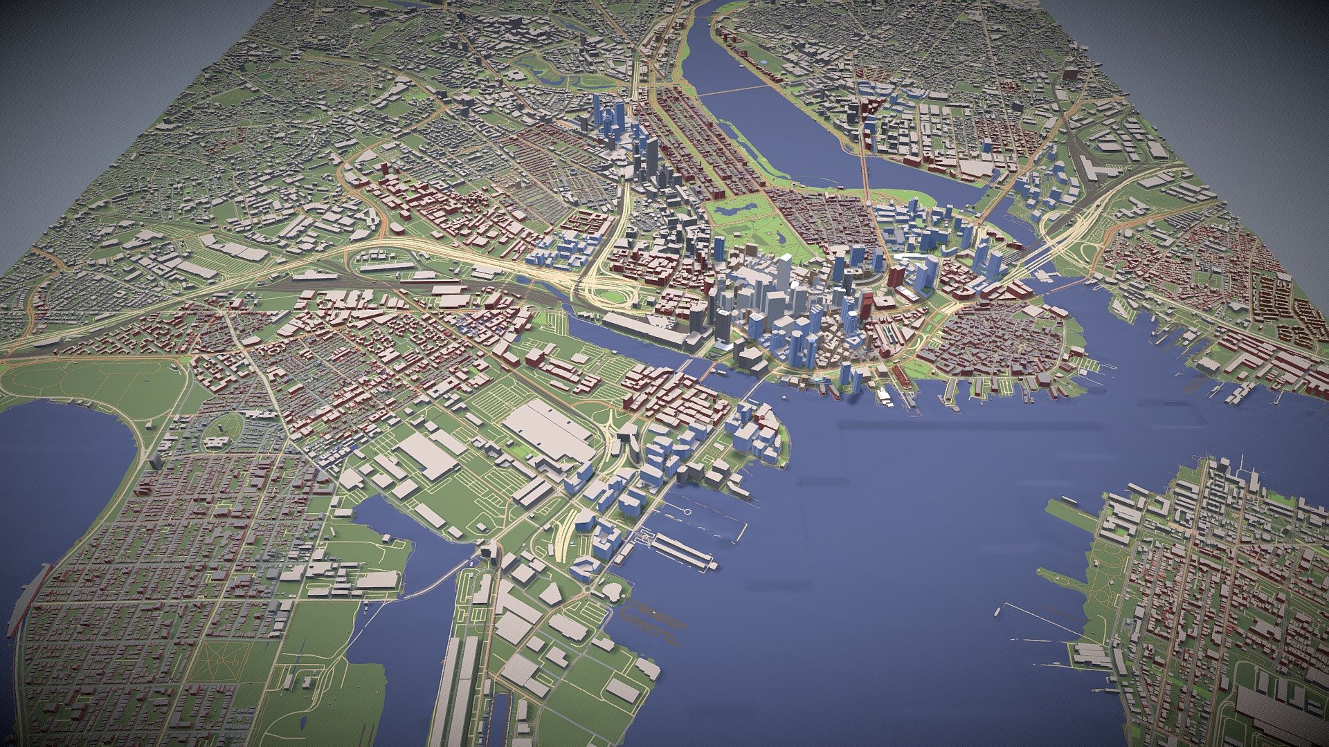 Boston USA - city and urban - Buy Royalty Free 3D model by Jinda ...