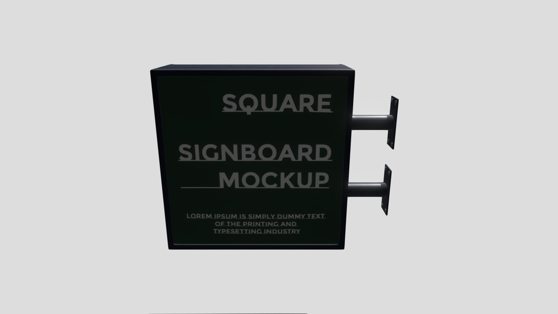 Square Signboard - 600mm - 3D model by Poly Works (@polyworks) [2a74d7d ...