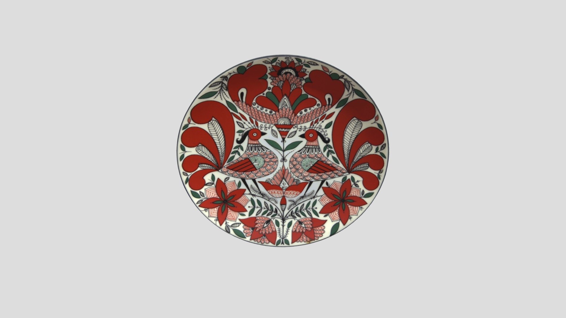 Decorative plate - Download Free 3D model by 1-3D.com [2a7c970] - Sketchfab