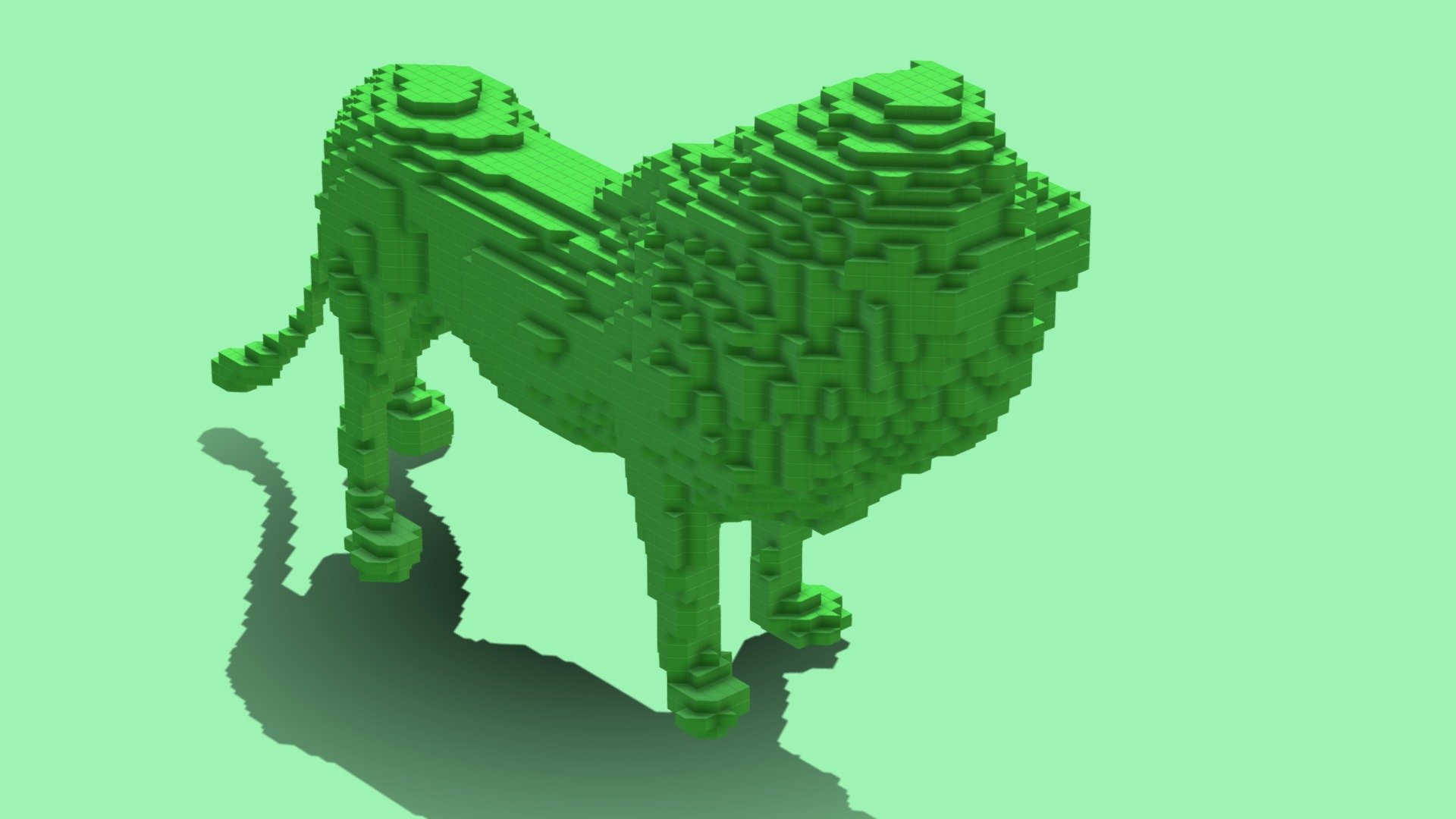 Pixel Lion - Buy Royalty Free 3D model by Giimann [2a7d0e9] - Sketchfab ...