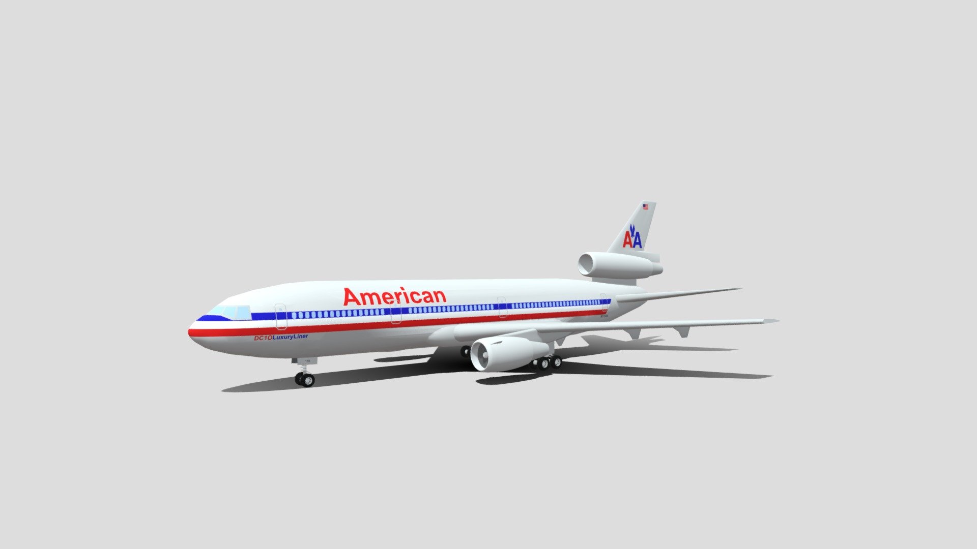 American Airlines McDonnell Douglas DC-10 - Download Free 3D model by ...