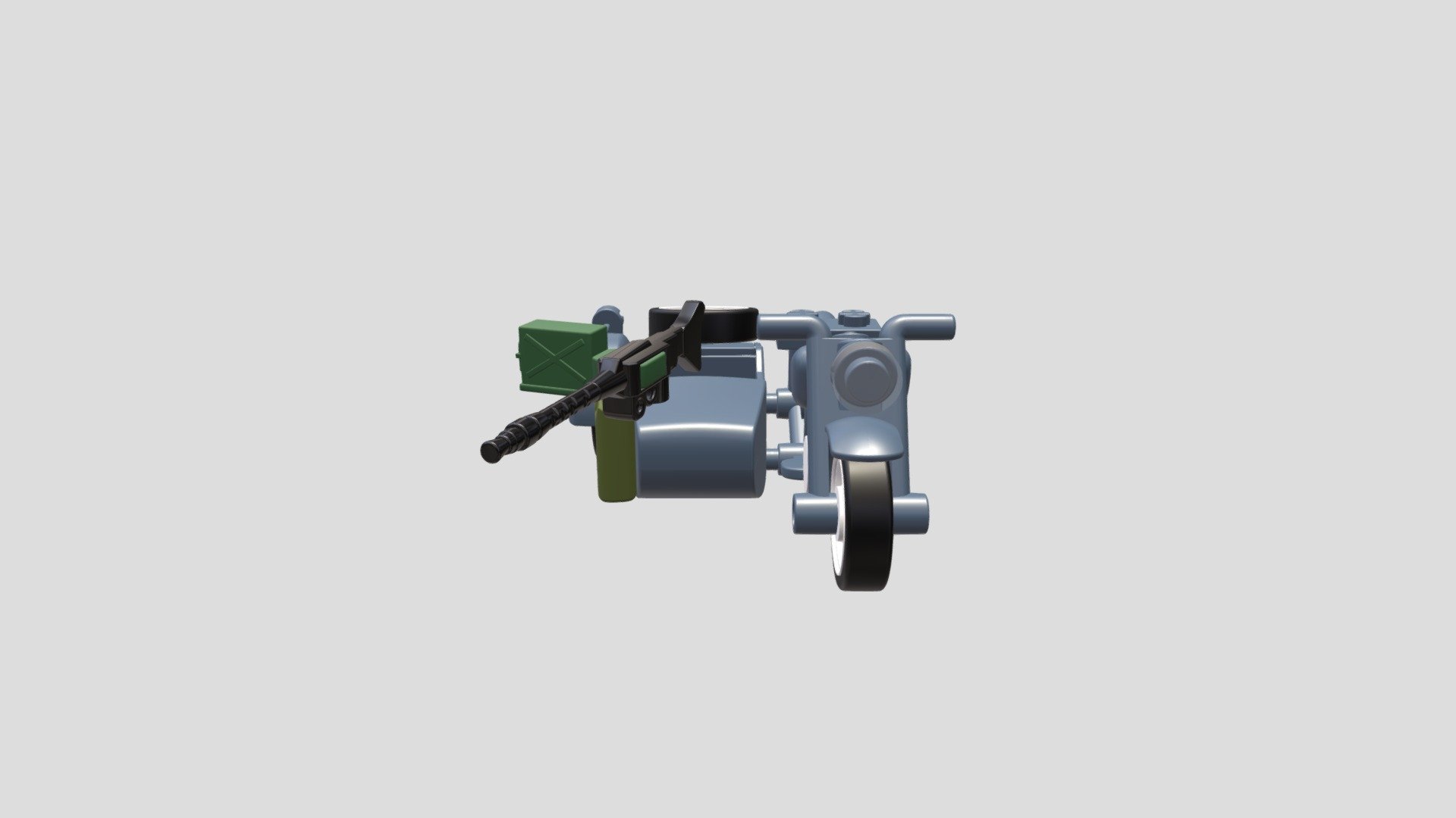 3D lego world war 2 motorcycle 3d model - 3D model by legodude ...