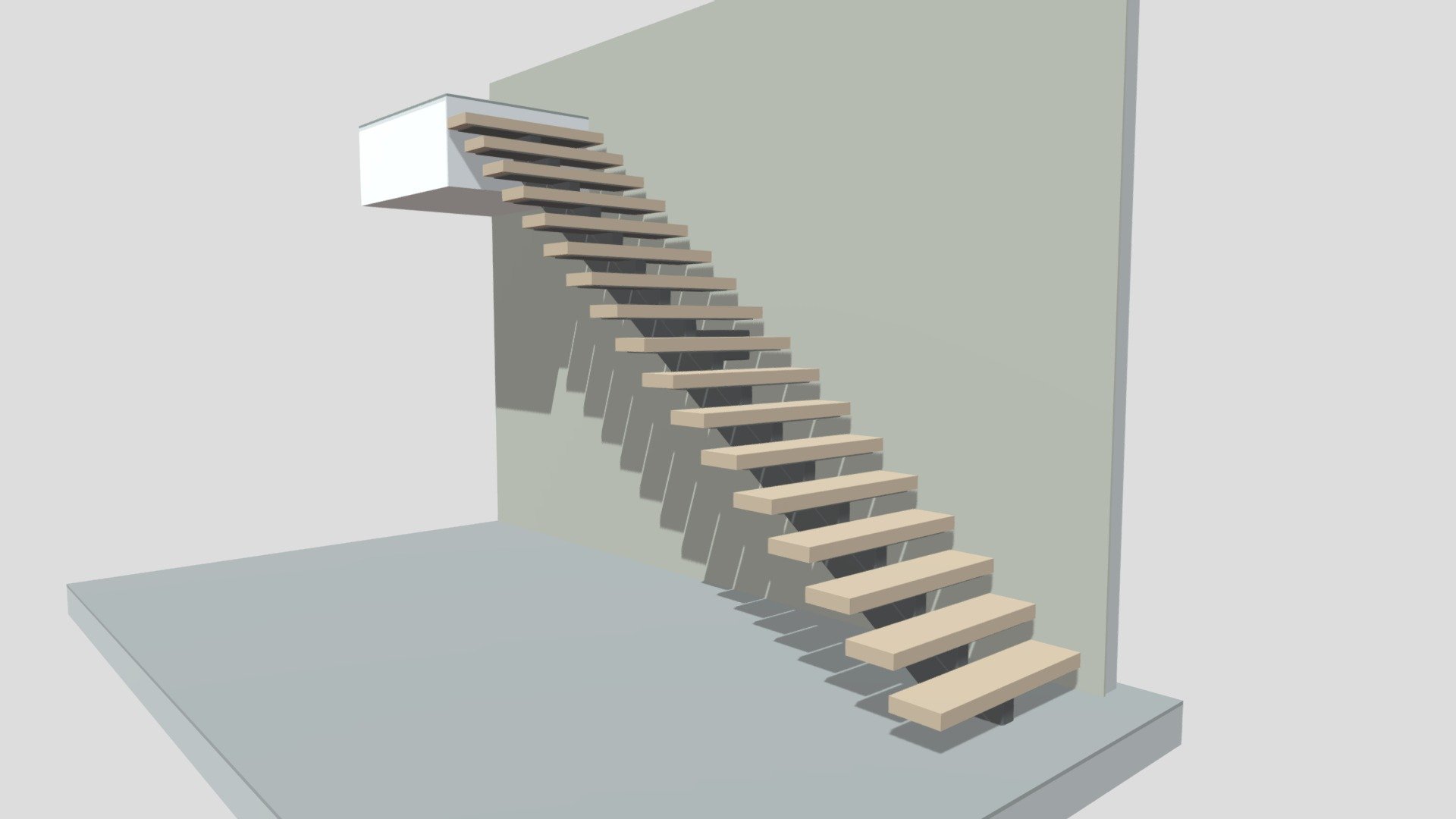 Single Stringer Stair 2 TB Tosca - Download Free 3D model by ...