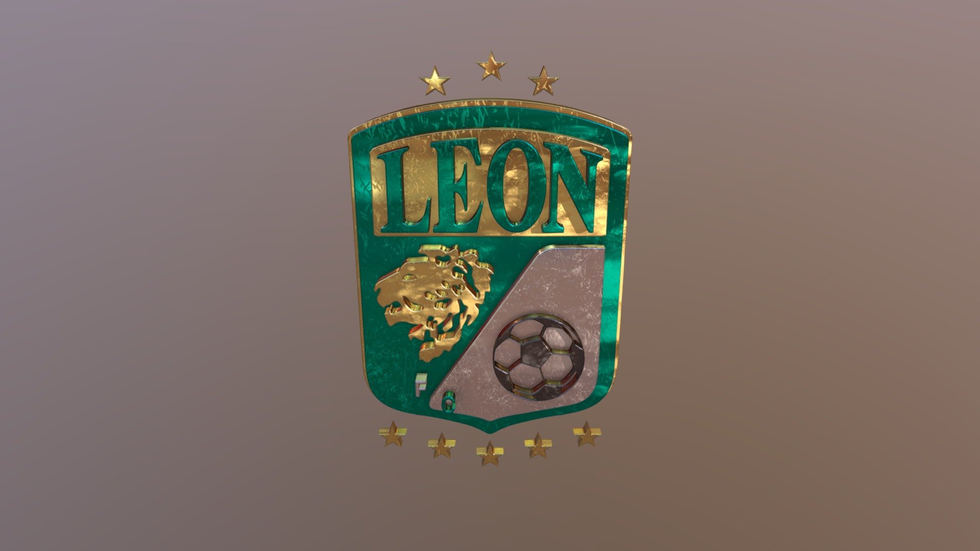 Escudo León - 3D model by Anahí (@63133leo) [2a8bb2e] - Sketchfab