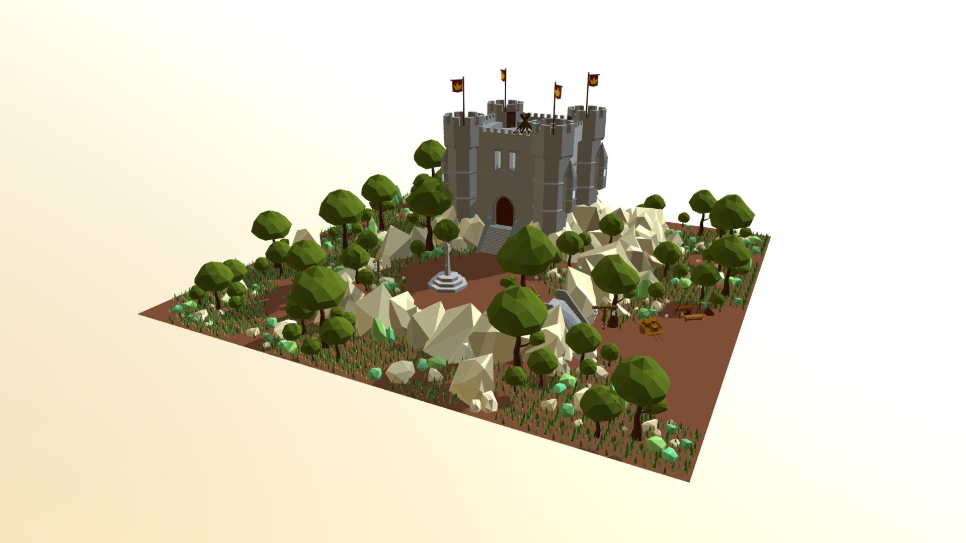 Castle Tile - 3D model by LuisGarcia [2a8c1bb] - Sketchfab
