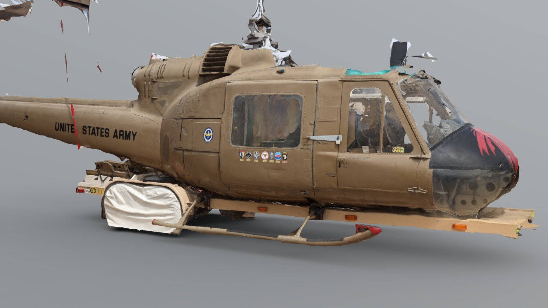 Bell UH-1 Huey Helicopter Scan - Buy Royalty Free 3D model by ...