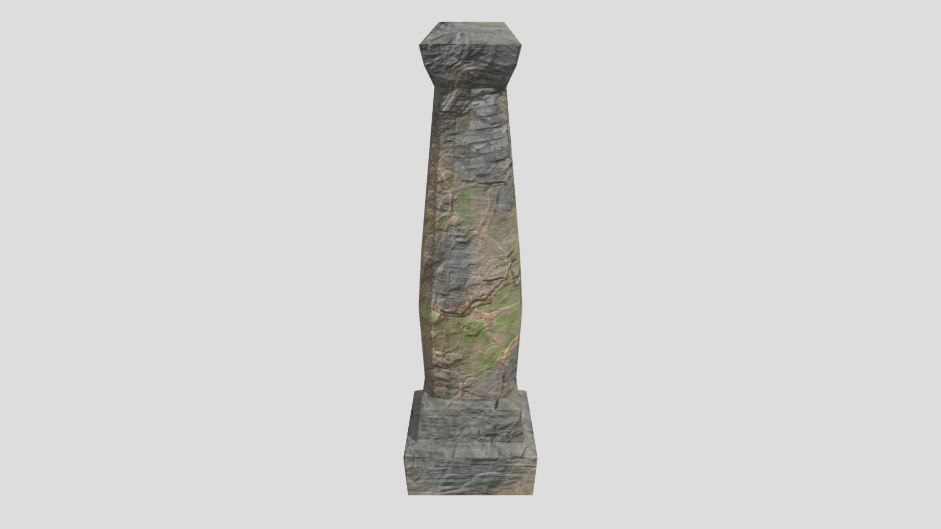 Low Poly Ruins 3D Pillar with Moss - Download Free 3D model by the_miu ...
