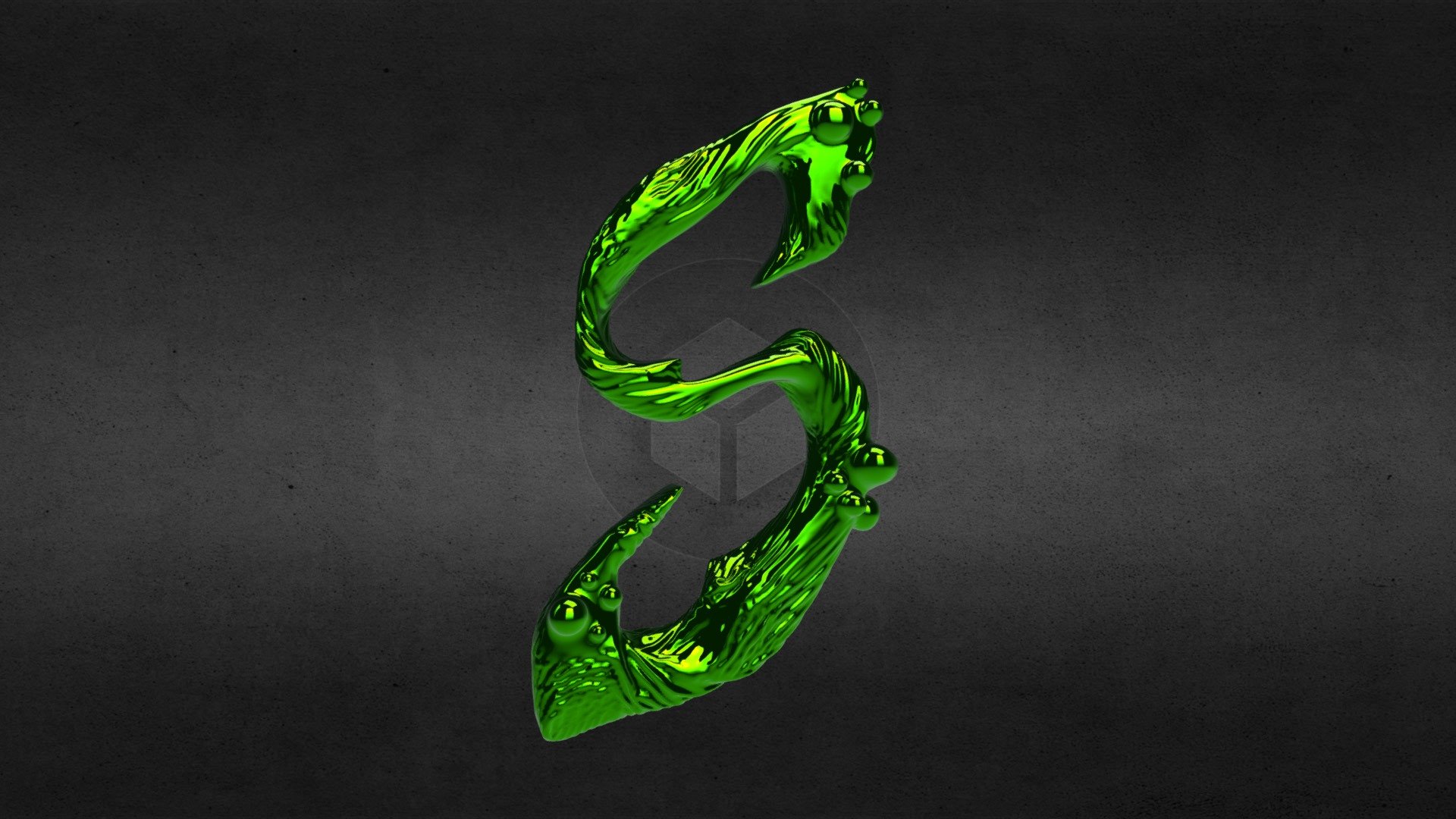 S letter - spooky typography - Download Free 3D model by creiaskeera ...