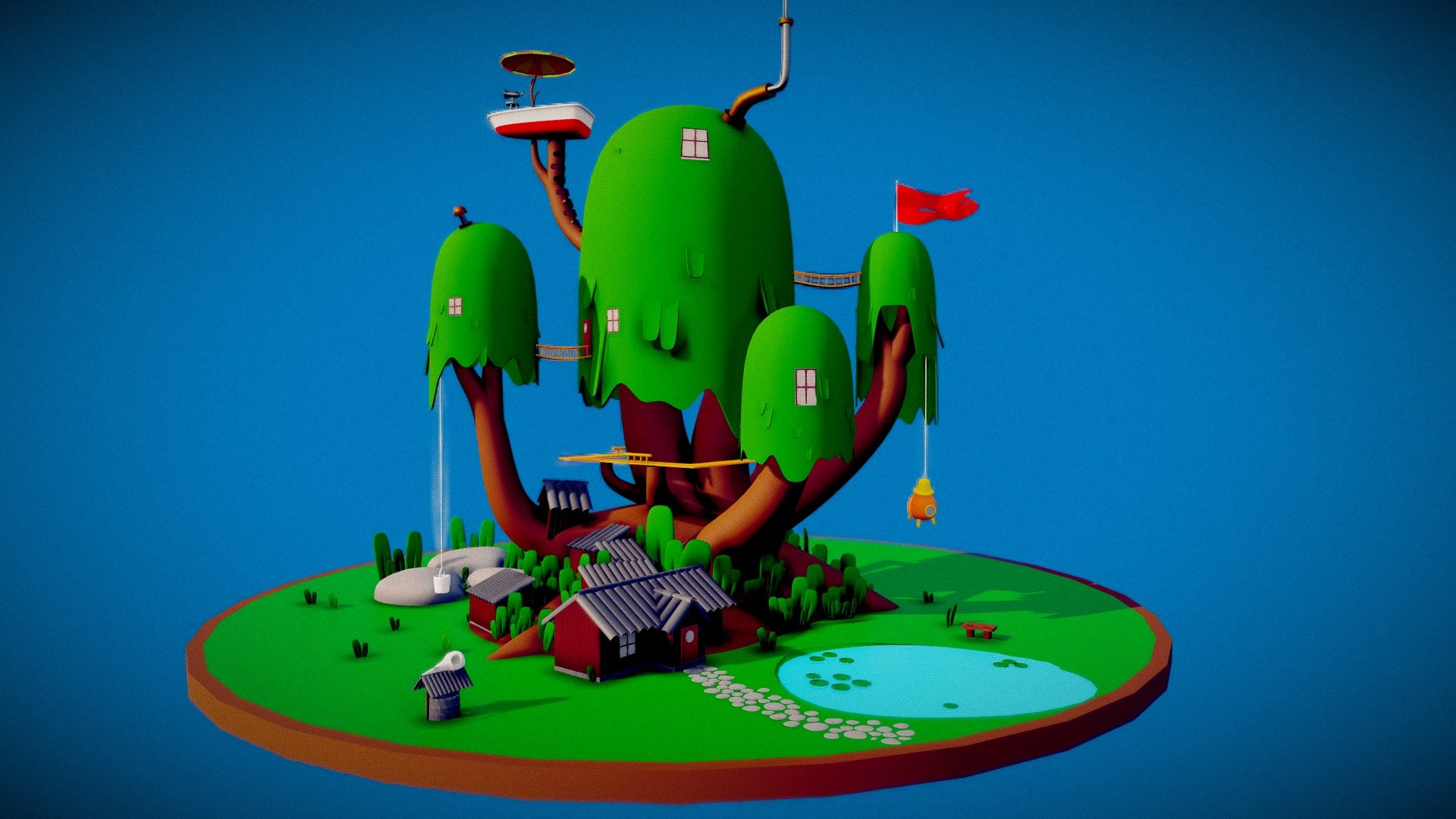 Diorama Adventure Time - Tree Fort - 3D model by LeoLins10 (@leo.llg10 ...