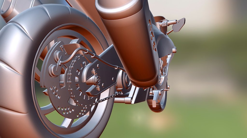 Motorcycle - 3D model by samuelo [2a994e1] - Sketchfab