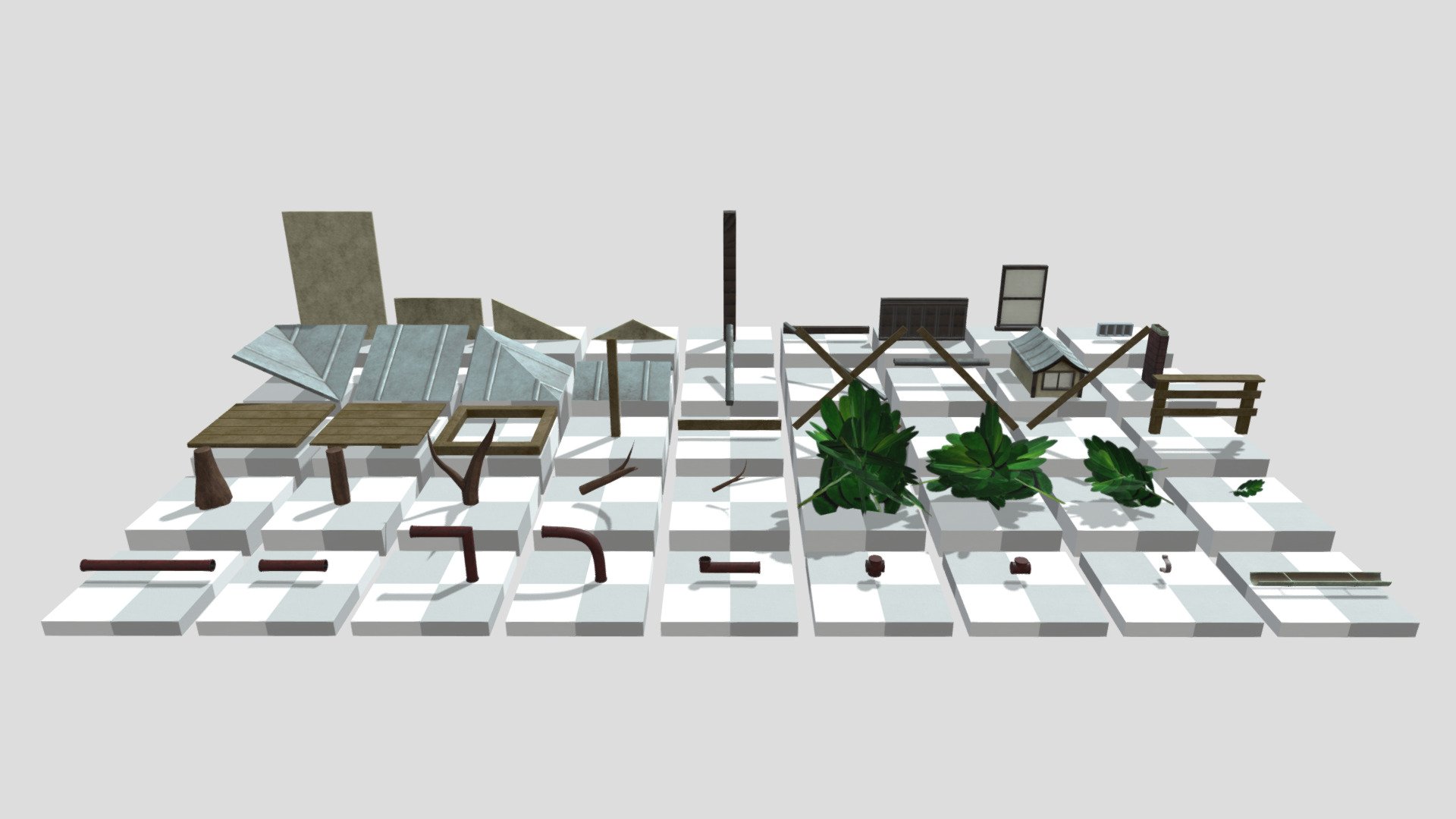 Urban Japanese House - Modular Props - 3D model by Ben Holton (@bholton ...