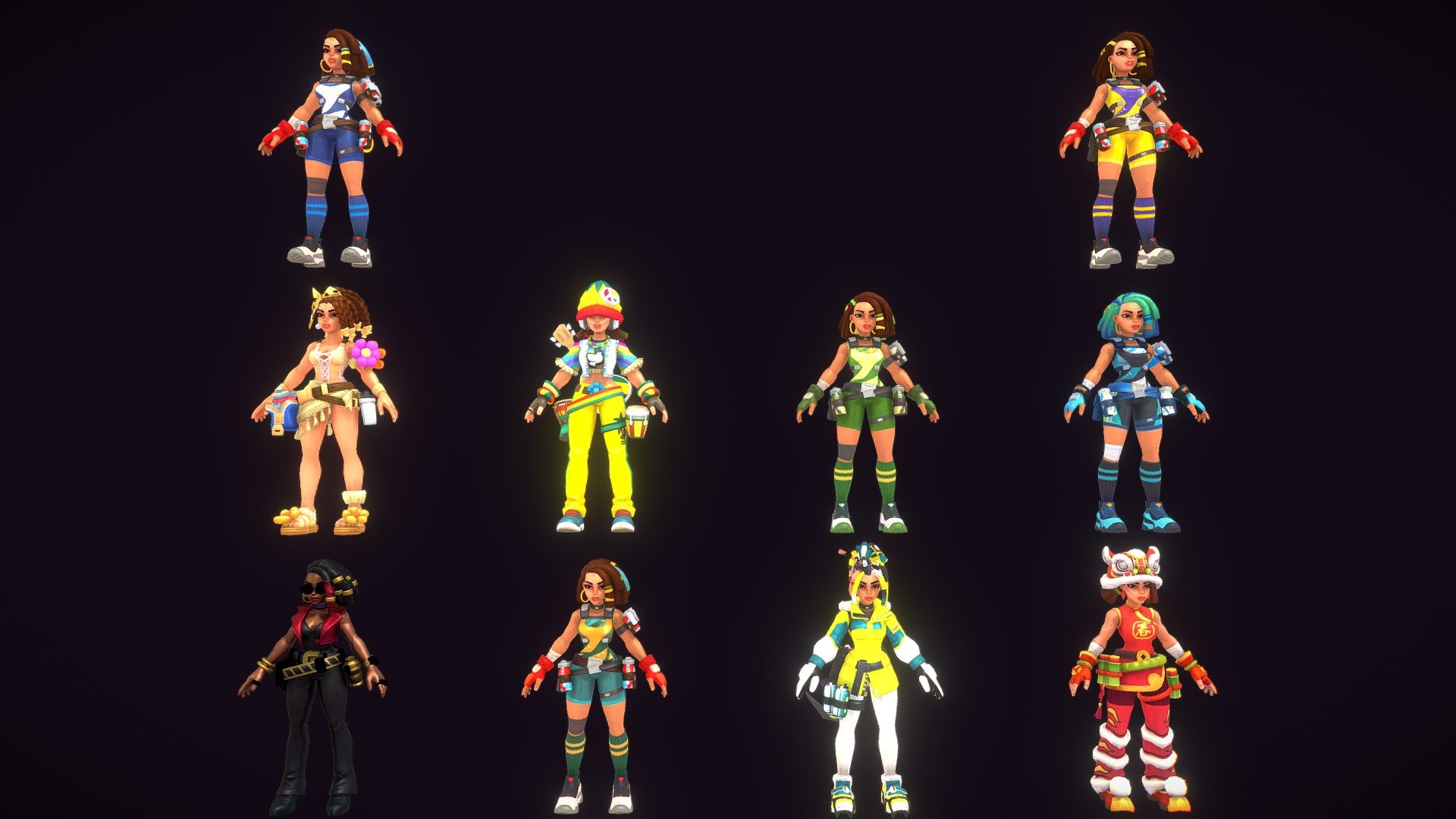Adventure Rig girl Collection - Buy Royalty Free 3D model by Luna ...