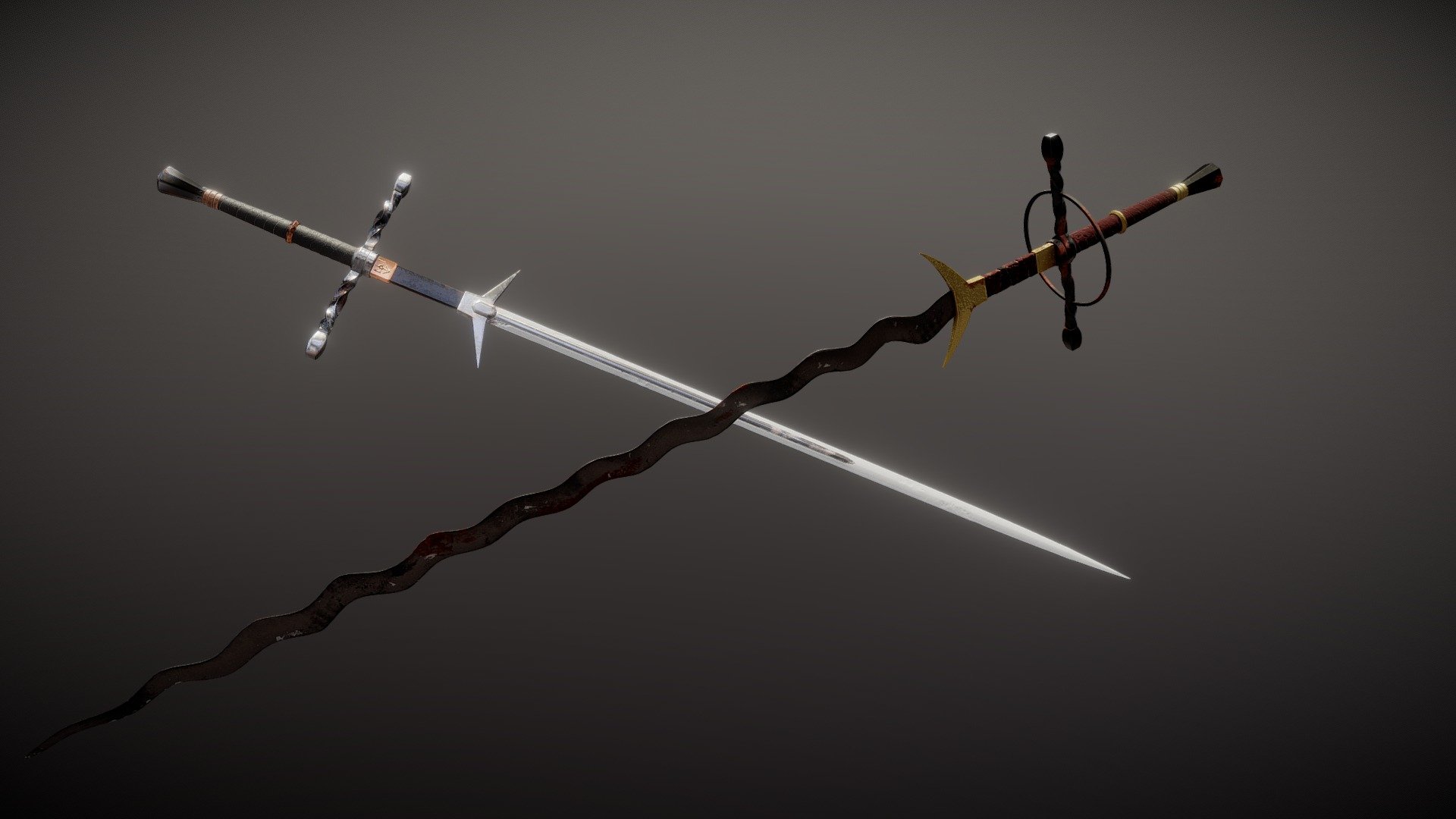 Zweihänders (two hands swords) - 3D model by Rafael Morais ...