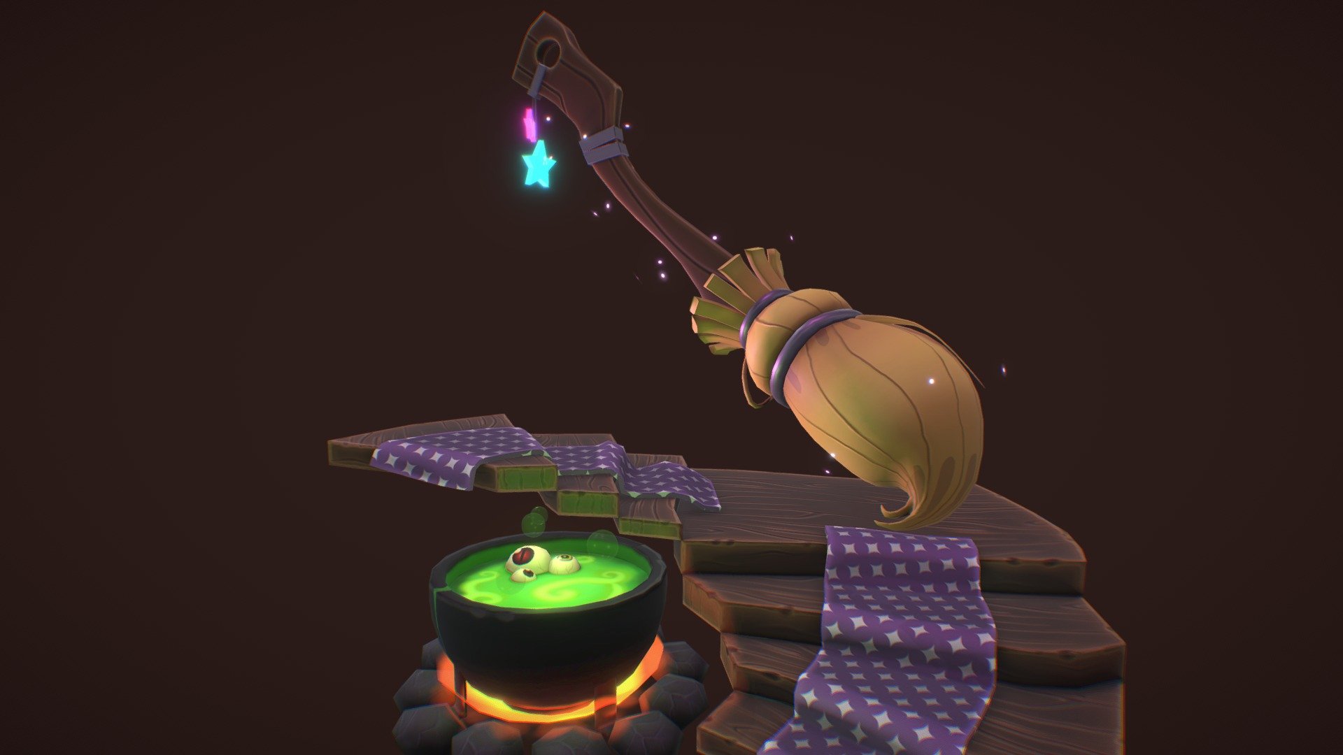 Magical Room - Hand Painted - Download Free 3D model by Adam Tabone ...