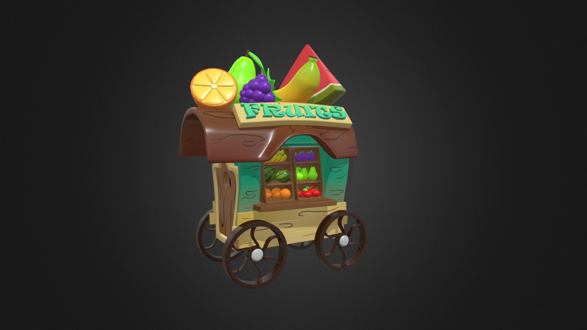 Asset - Cartoons - Food Fruits Car - Buy Royalty Free 3D model by InCom ...