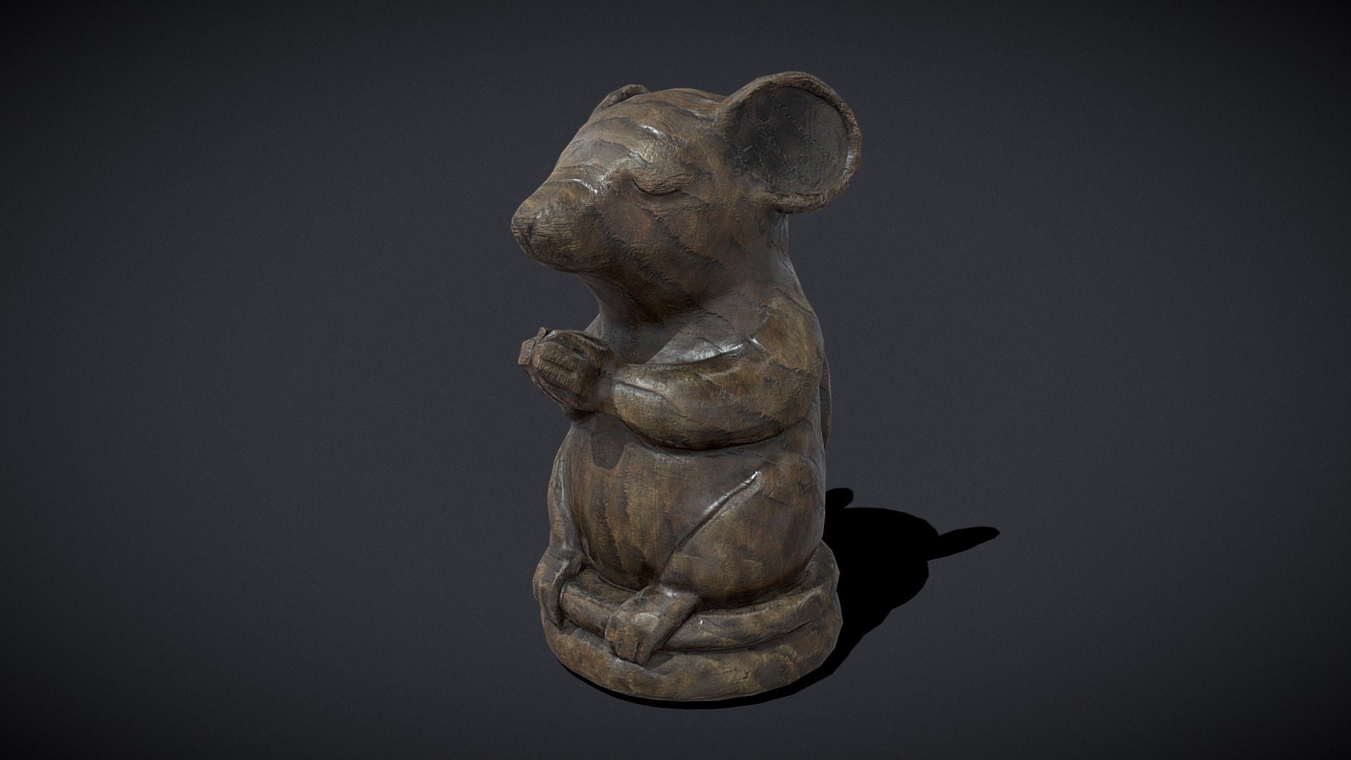 Wooden Praying Mouse Toy - Buy Royalty Free 3D model by ...