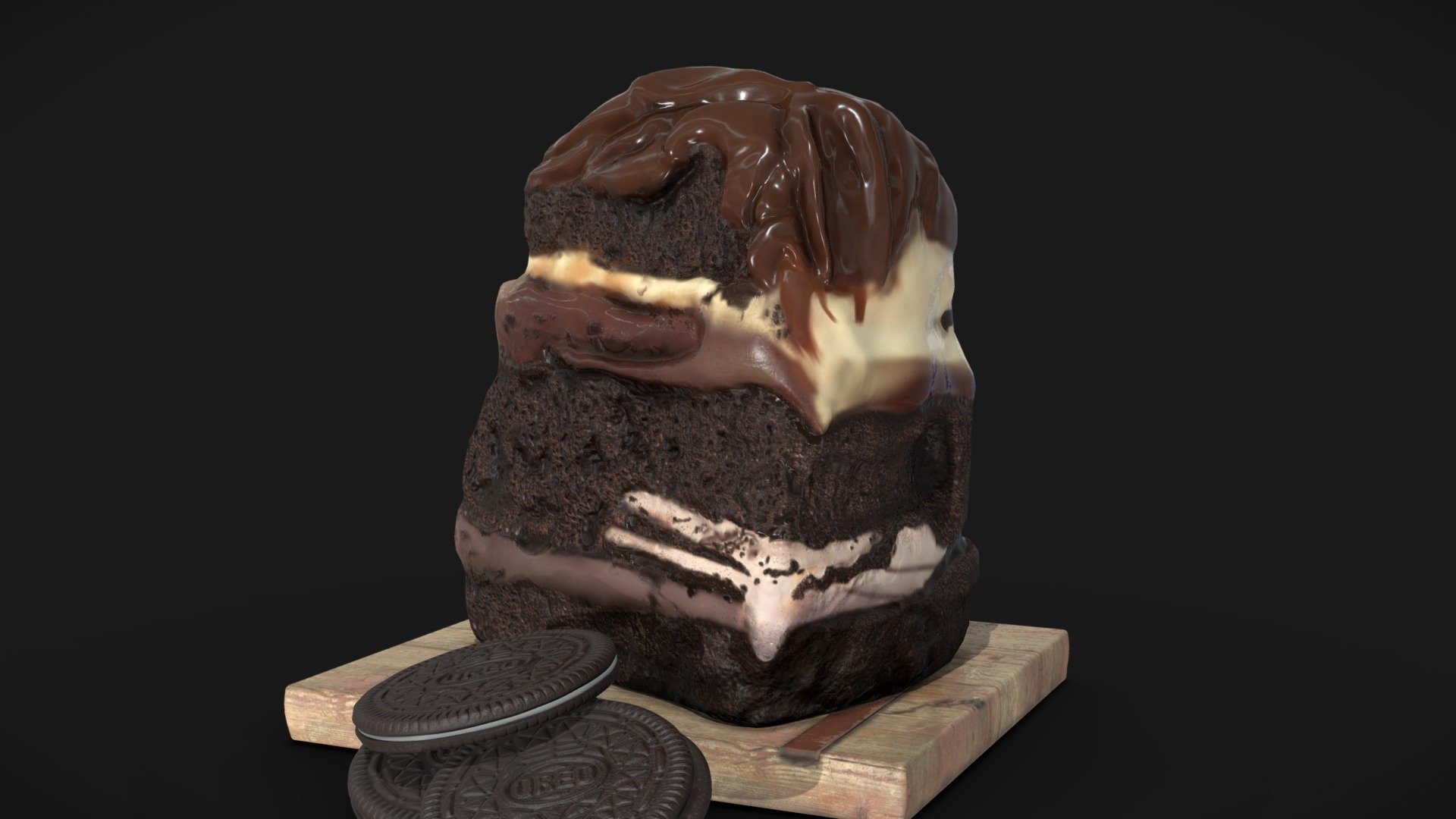 oreo_cake_sketchfab - 3D model by avataar.me [2aaf6ce] - Sketchfab