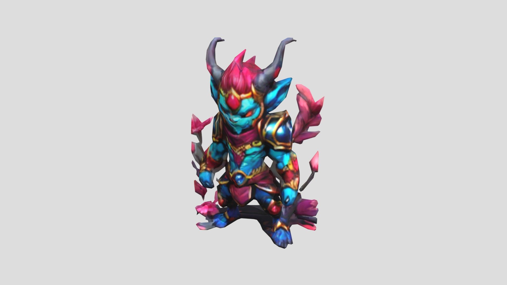 The Hellish Blue Devil - Download Free 3D model by klrxyz [2ab269d ...