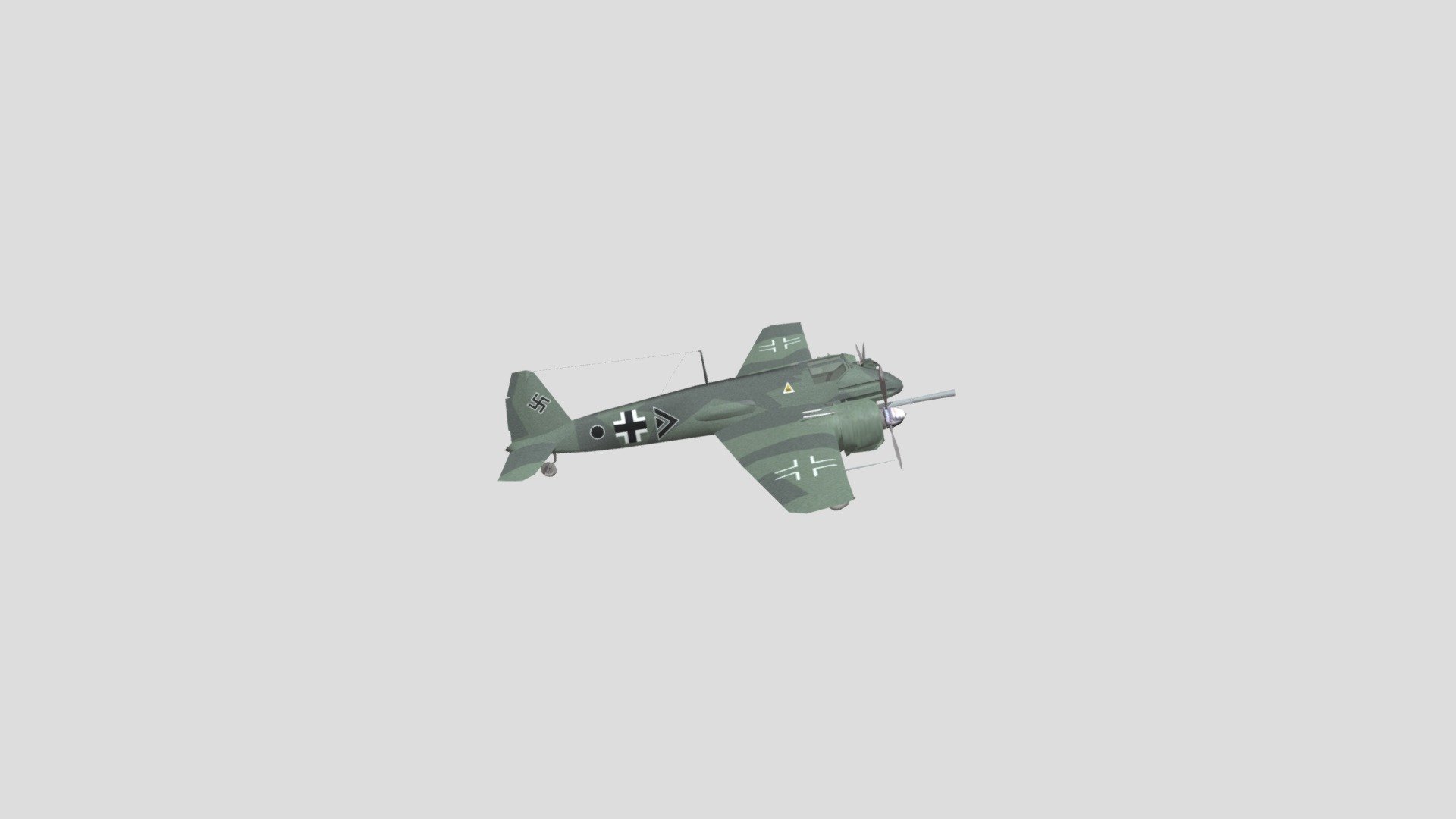 German ww2 bomber HENSCHEL - Download Free 3D model by mudroljub ...